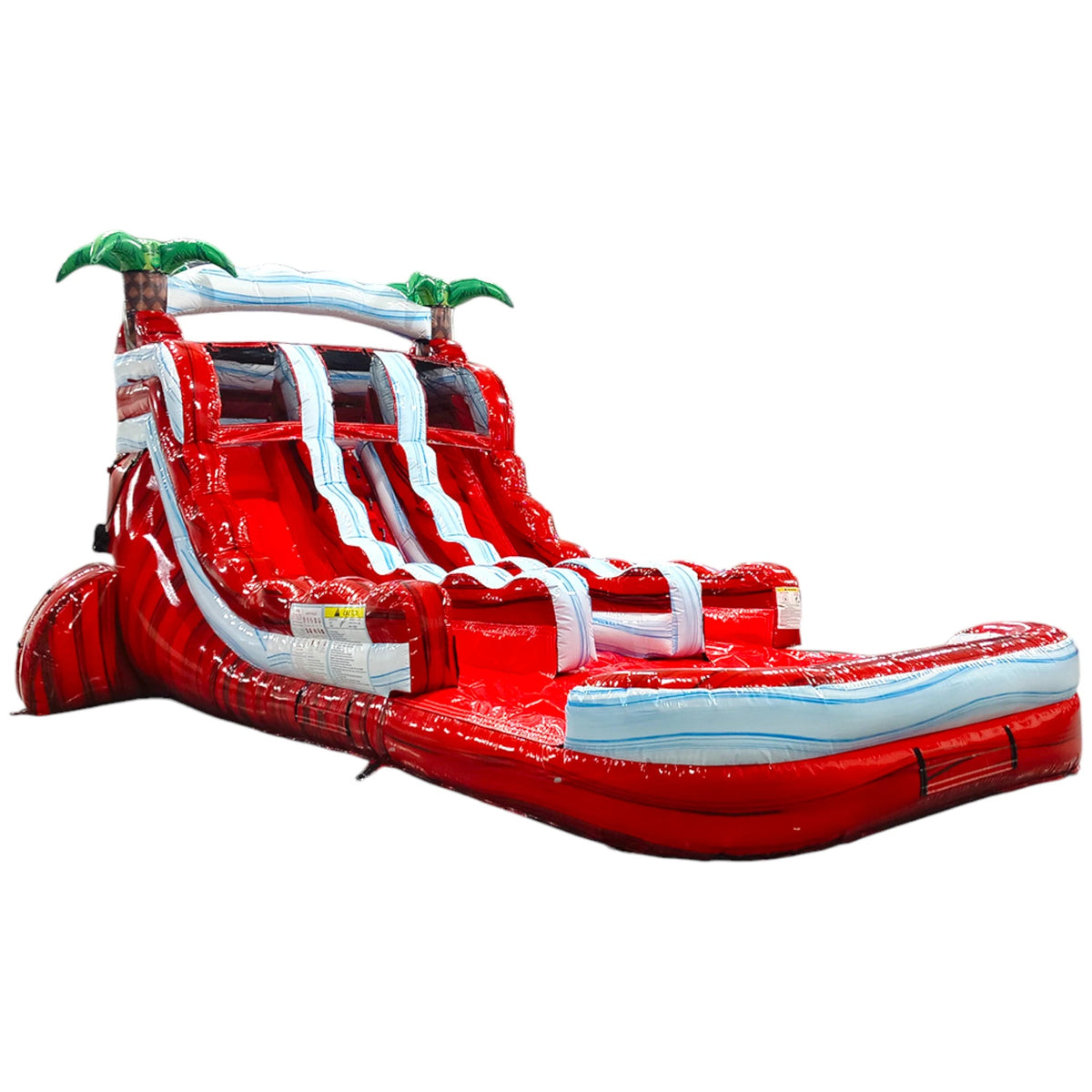 15ft Crimson Bay Dual Lane Water Slide – Center Climb