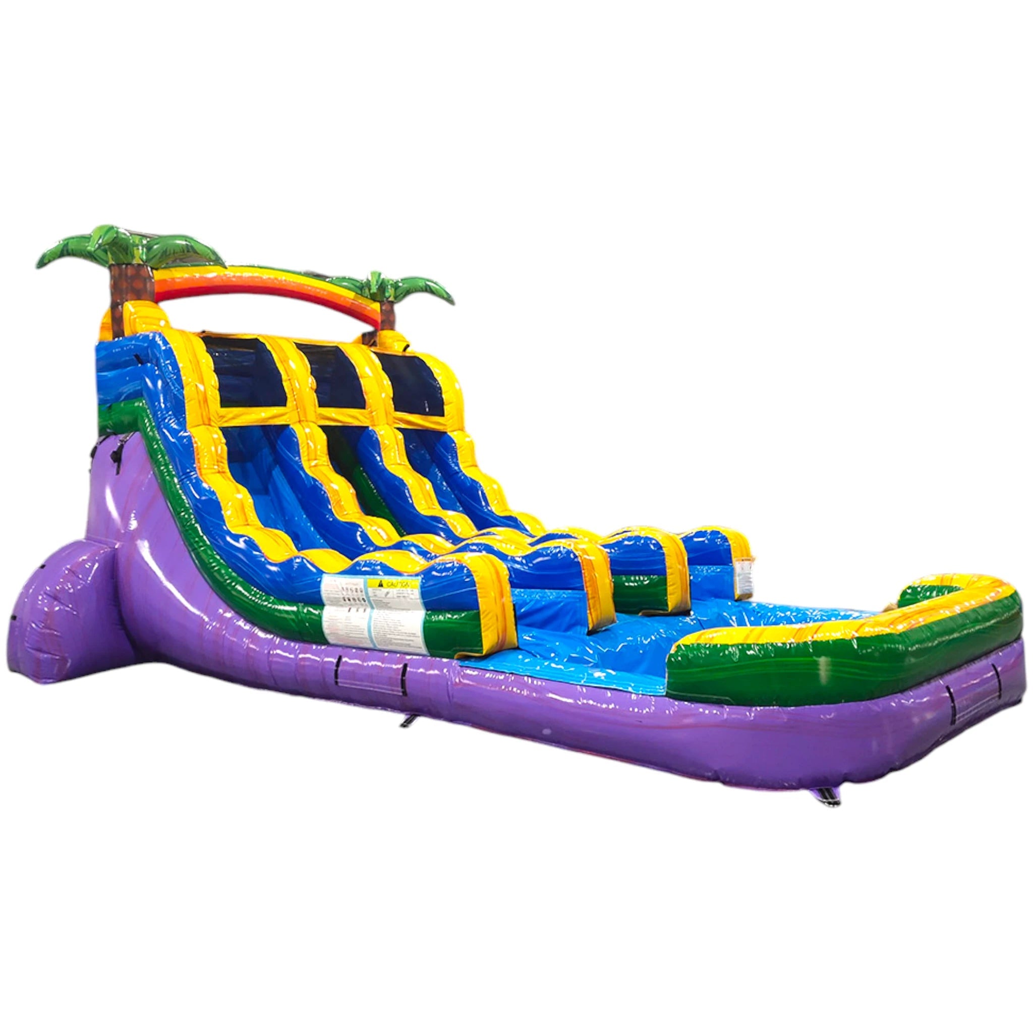 15ft Goombay Splash Dual Lane Center Climb Inflatable Water Slide