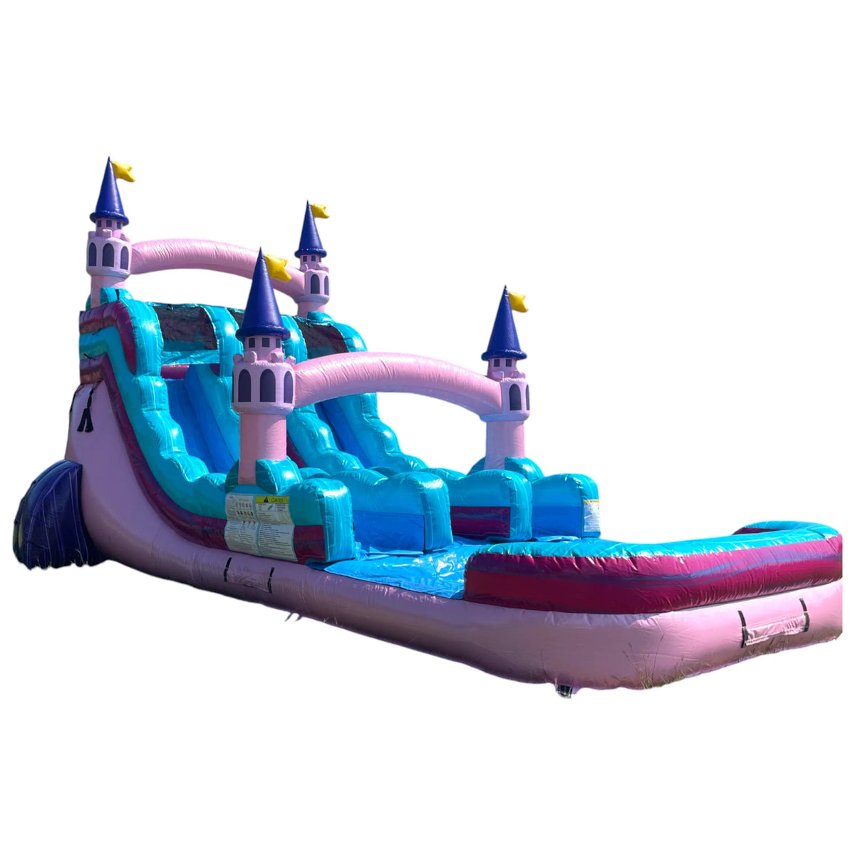15ft Grand Royal Castle Dual Lane Water Slide – Center Climb