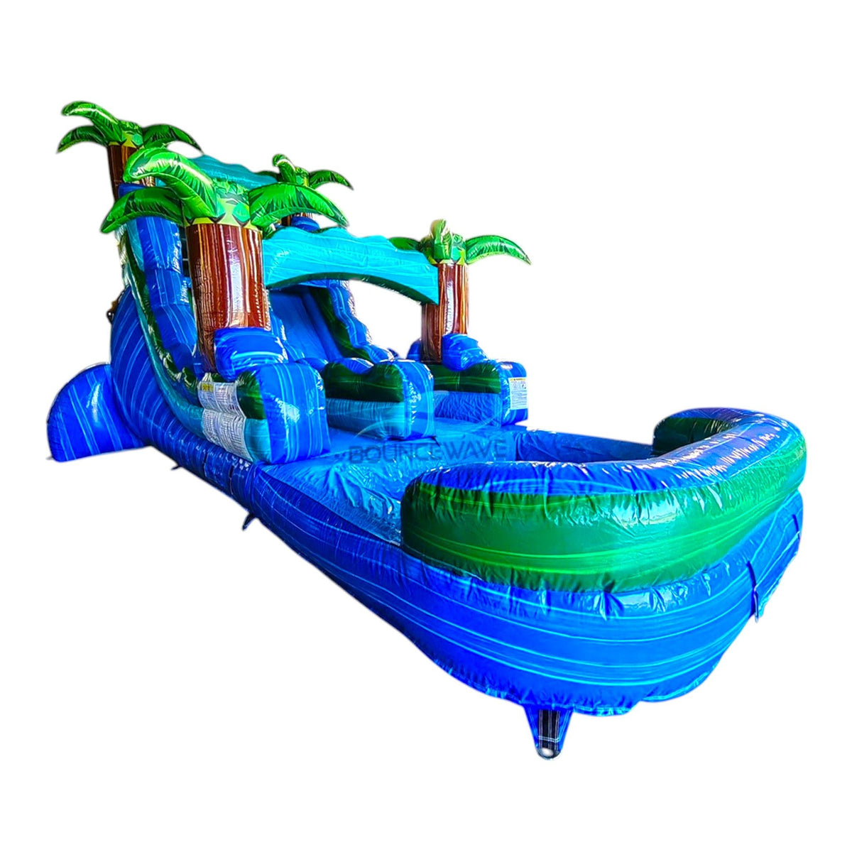 15ft Island Drop Single Lane Water Slide