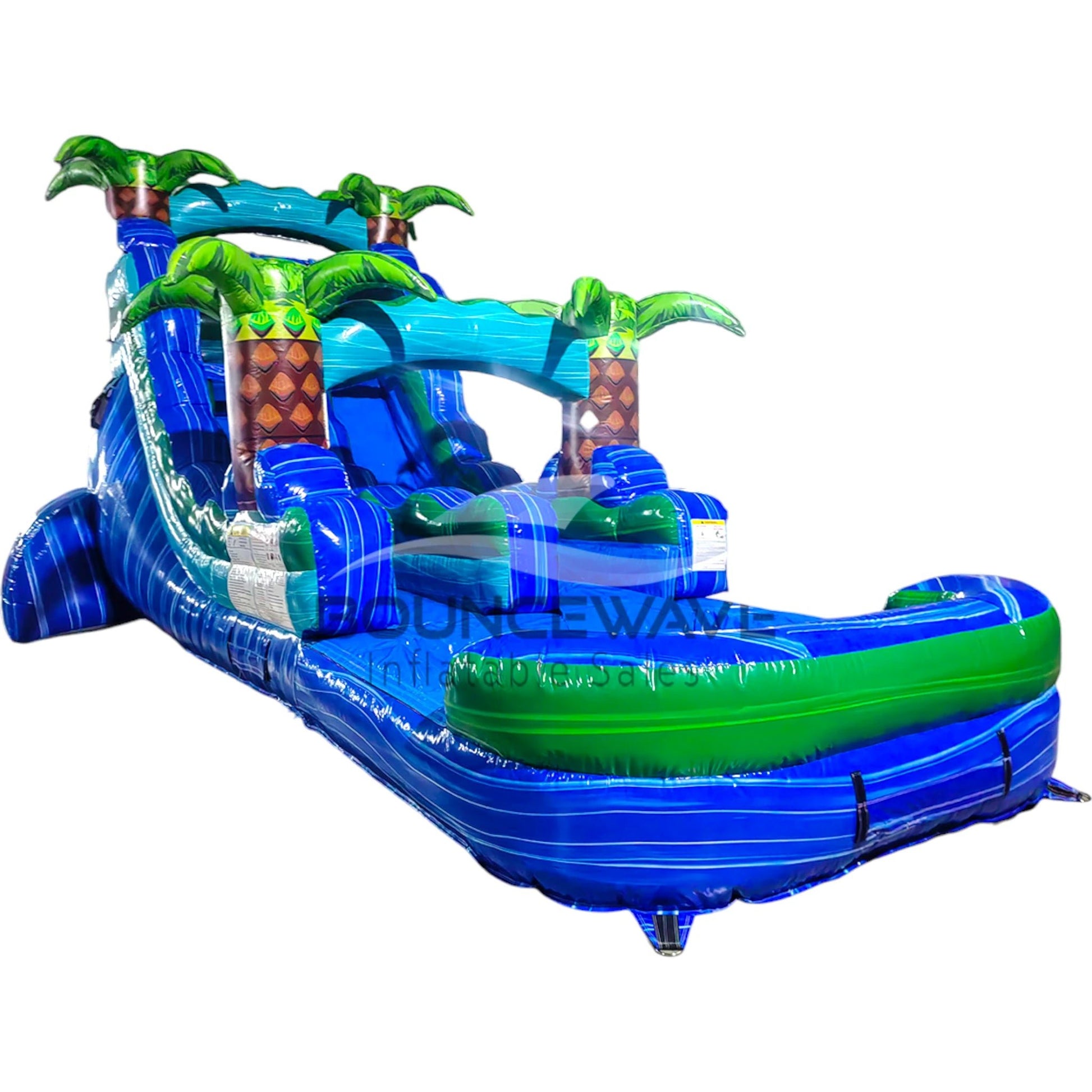 15ft Island Drop Commercial Single Lane Inflatable Water Slide ...