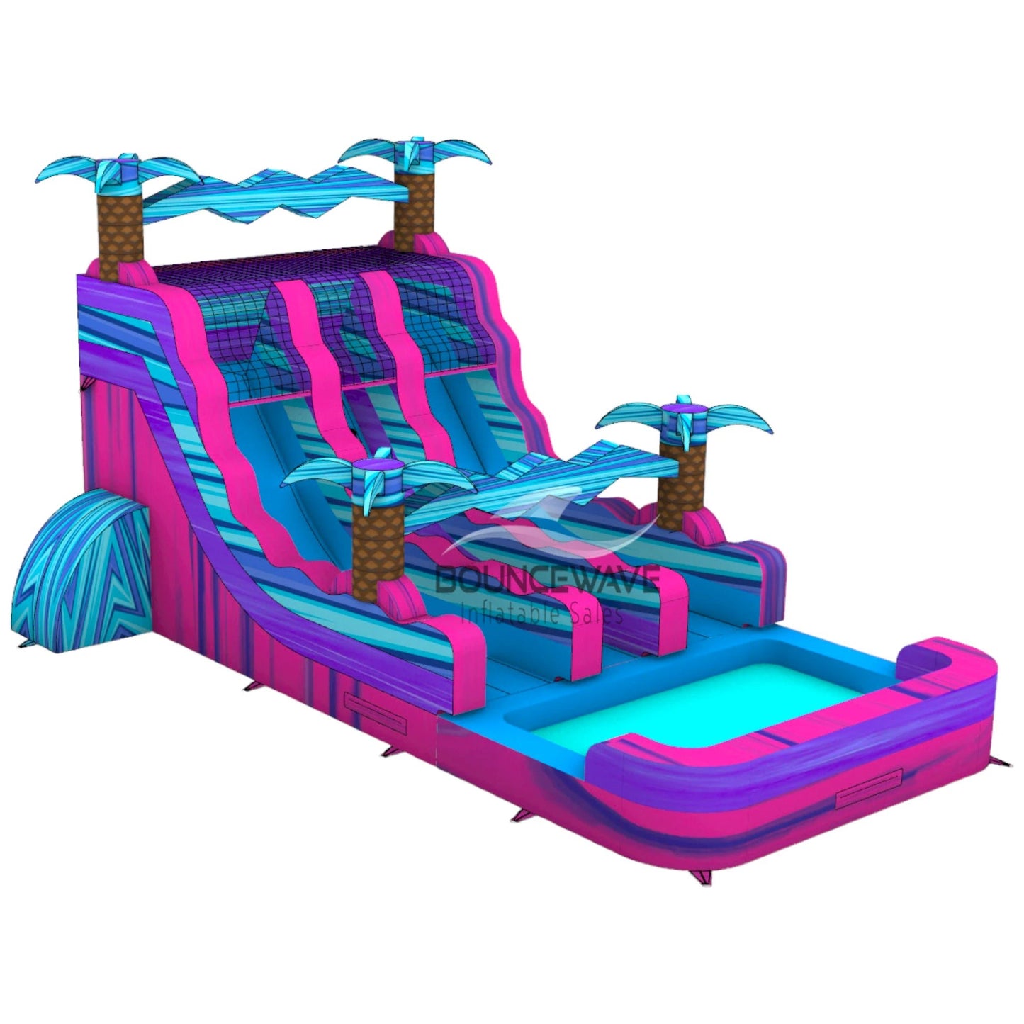 15ft Supernova Splash Dual Lane Center Climb Inflatable Water Slide ...