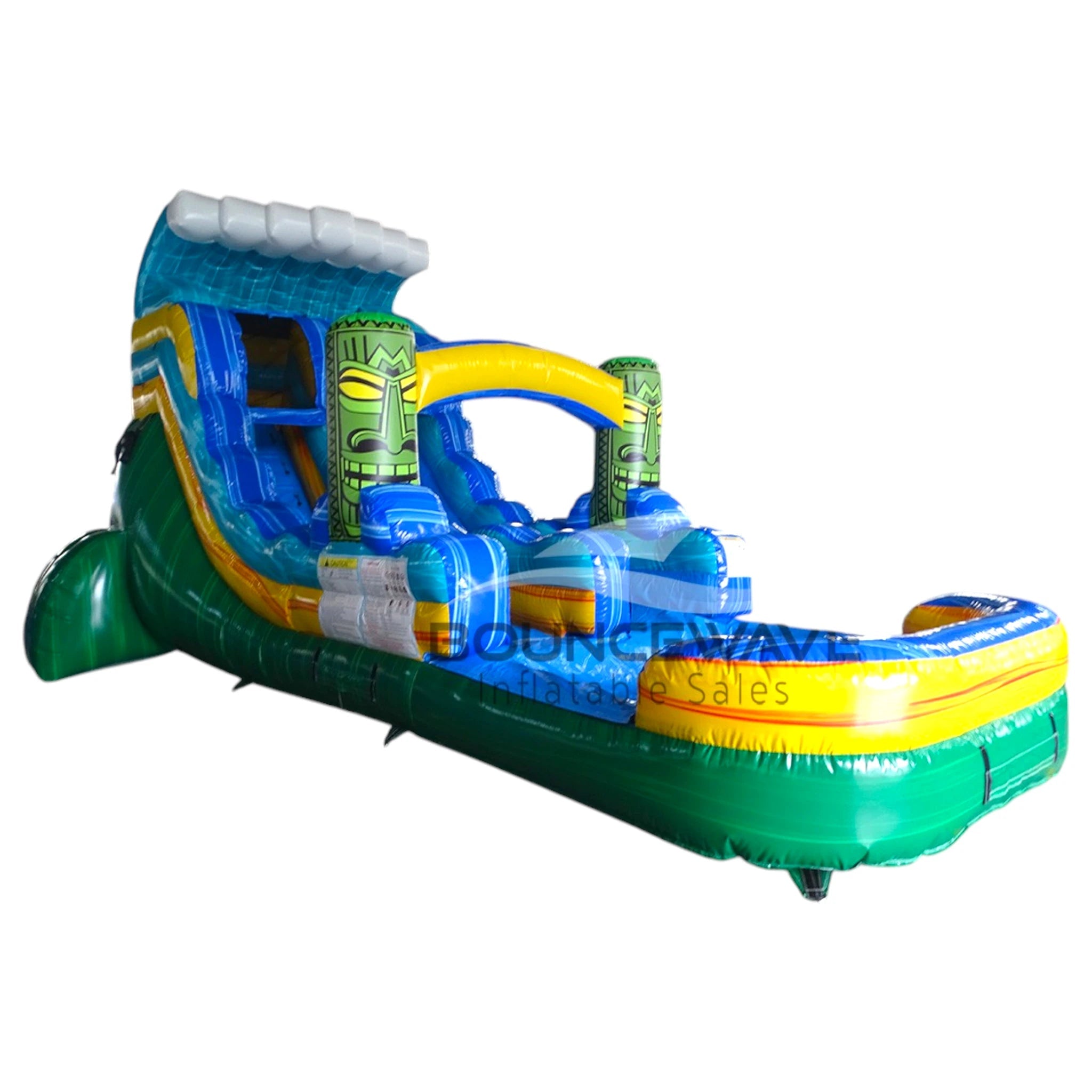 15ft Tiki Wave Commercial Single Lane Inflatable Water Slide
