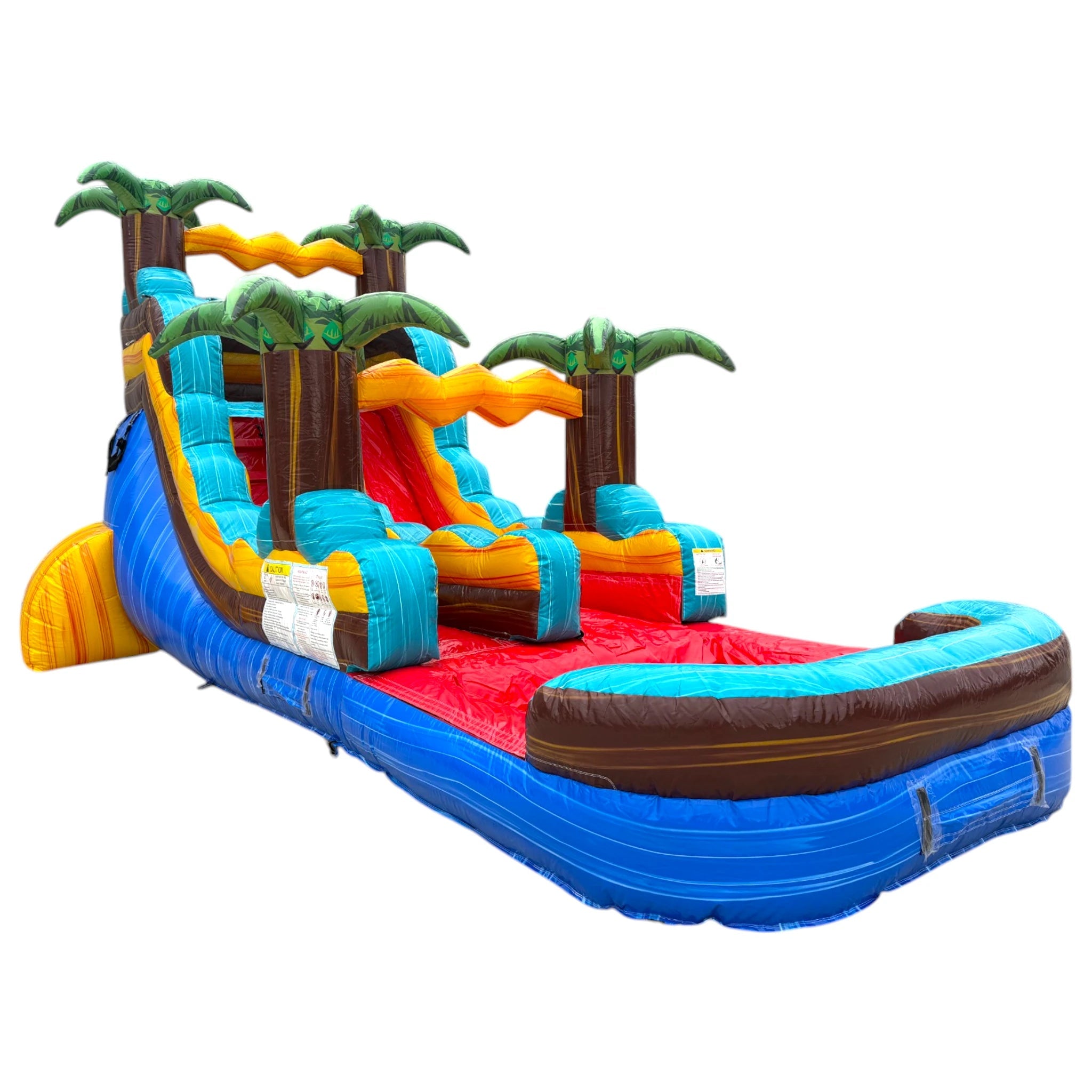15ft Tropic Shock Single Lane Inflatable Water Slide