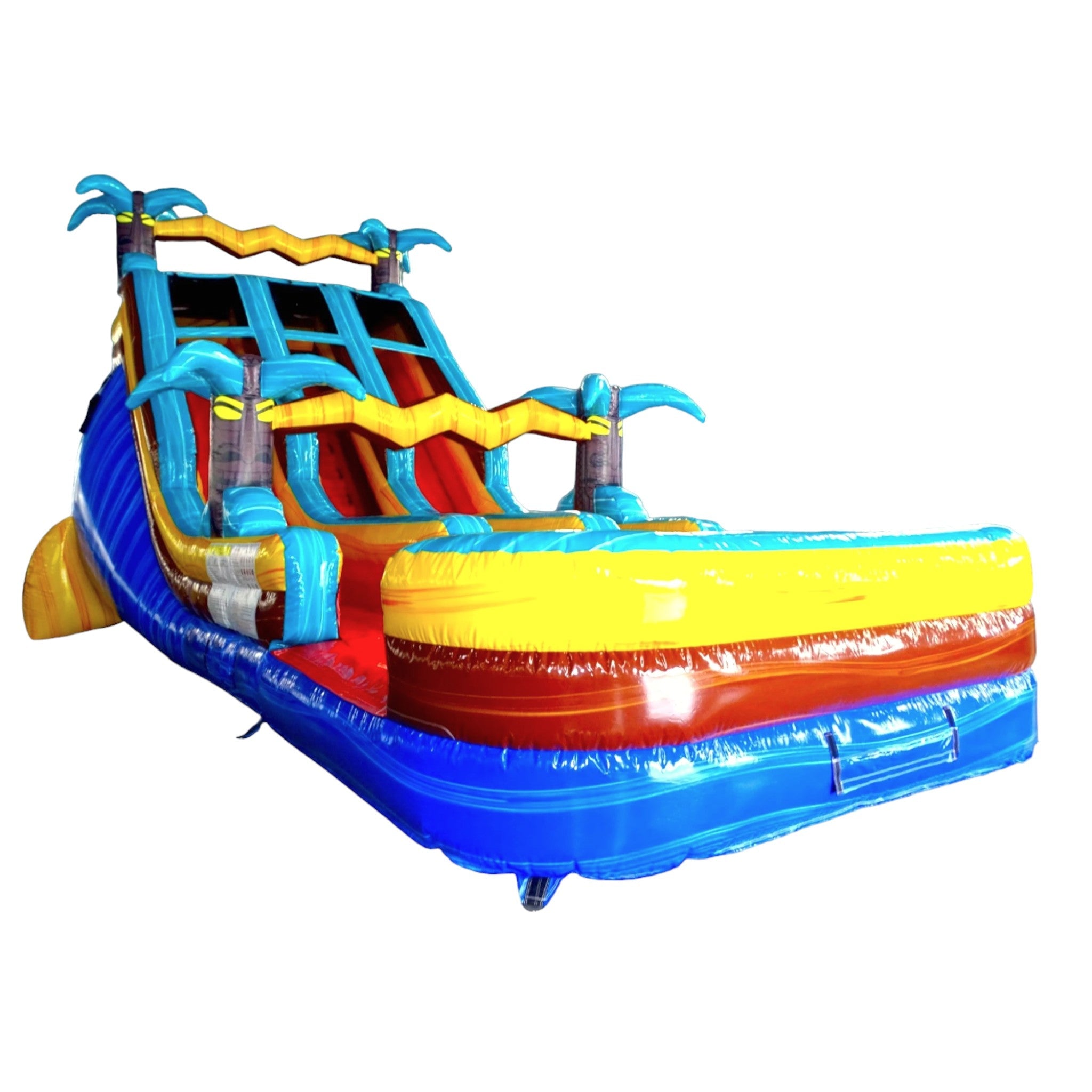 18ft Tropic Shock Dual Lane Center Climb Inflatable Water Slide ...