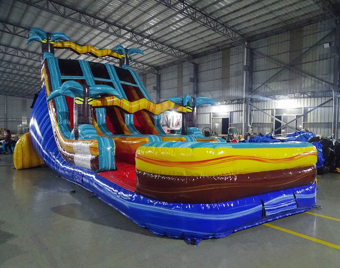 18ft Tropic Shock Dual Lane Center Climb Inflatable Water Slide ...
