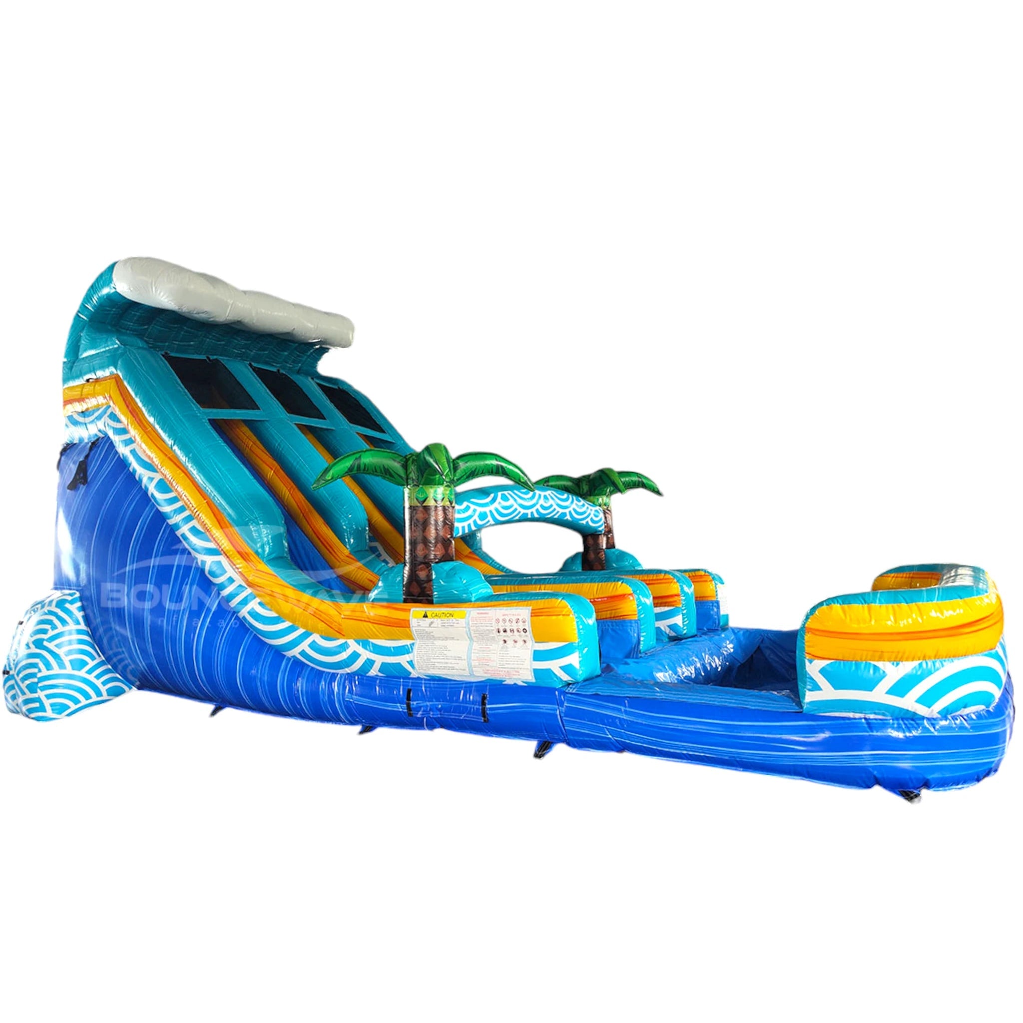 18ft Akua Falls Dual Lane Center Climb Inflatable Water Slide