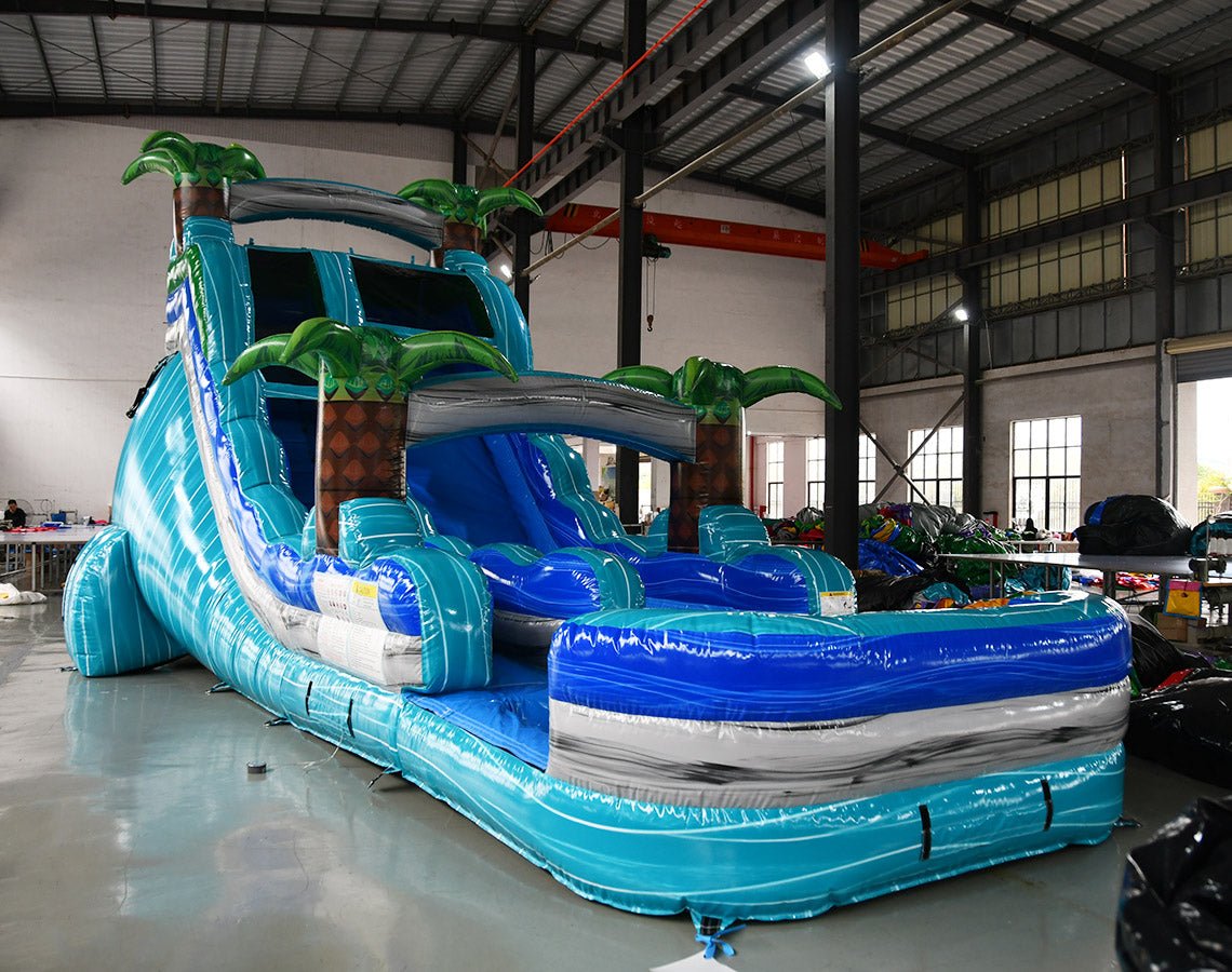 18ft Bahama Splash Commercial Single Lane Inflatable Water Slide