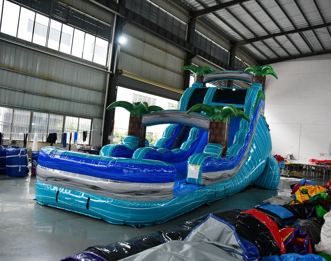 18ft Bahama Splash Commercial Single Lane Inflatable Water Slide