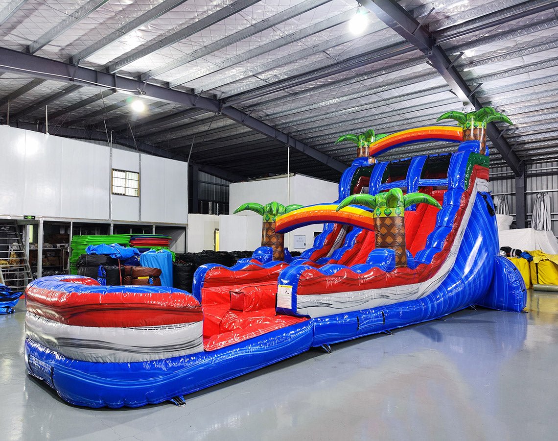 18ft Baja Splash Hybrid Dual Lane Inflatable Water Slide – BounceWave ...