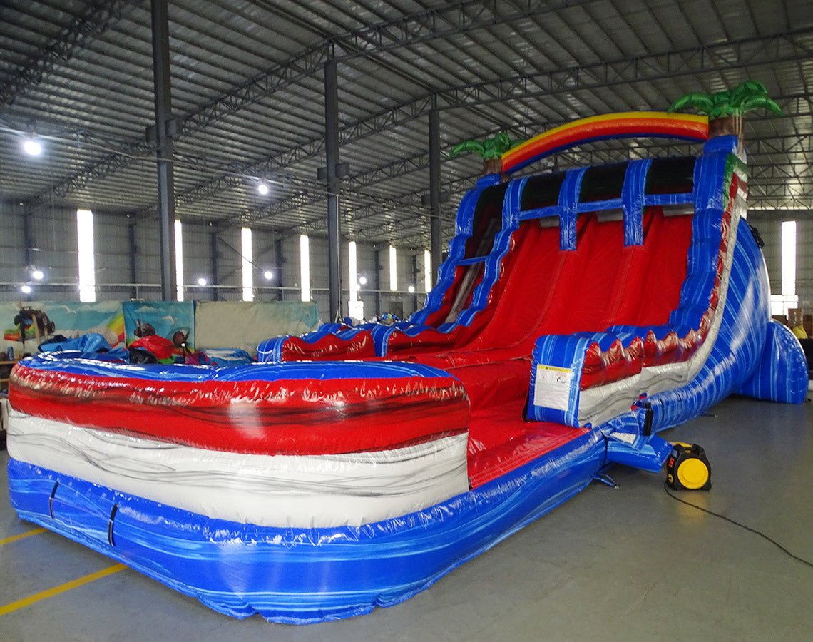 18ft Baja Splash Hybrid Triple Lane Inflatable Water Slide
