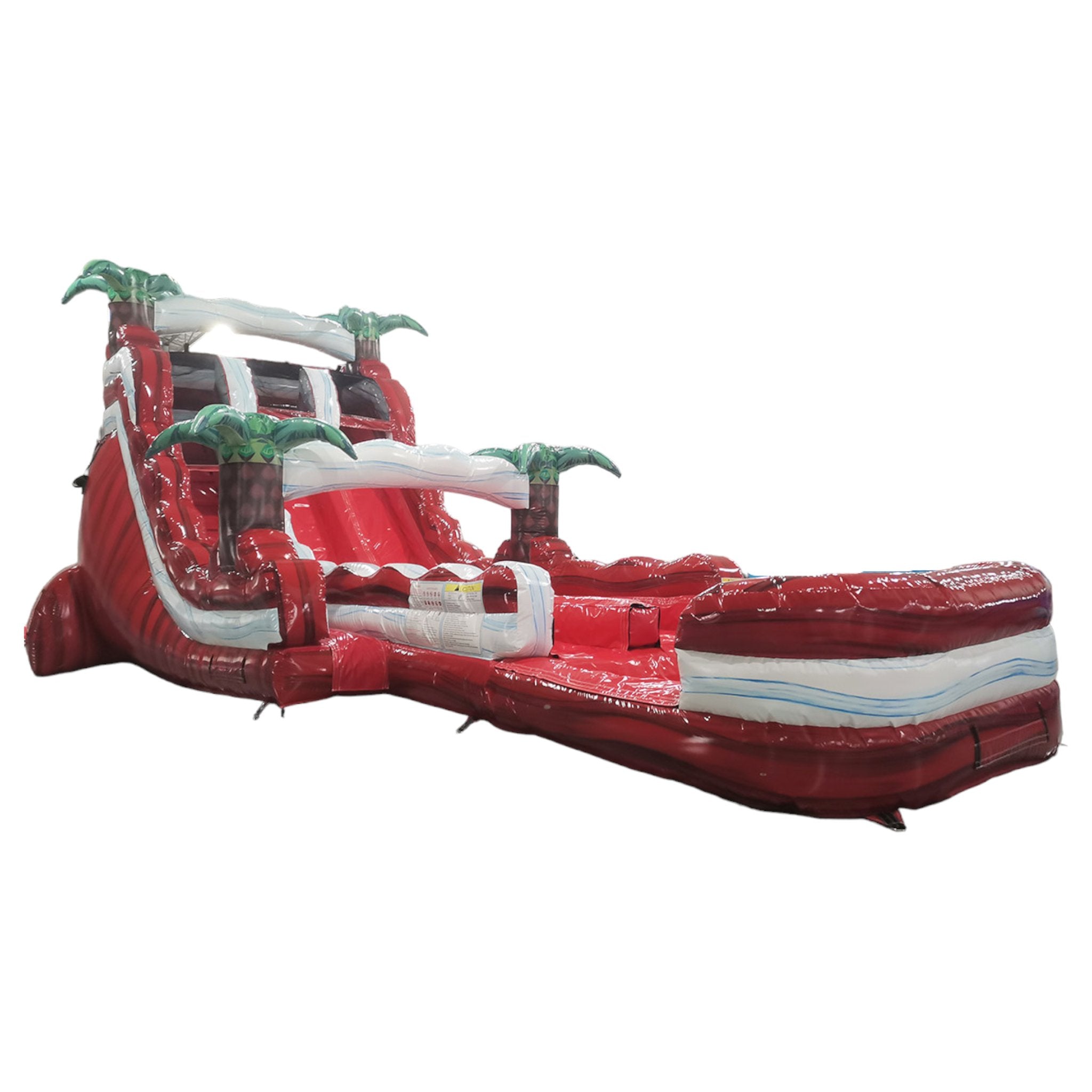 18ft Crimson Bay Hybrid Dual Lane Inflatable Water Slide – BounceWave ...