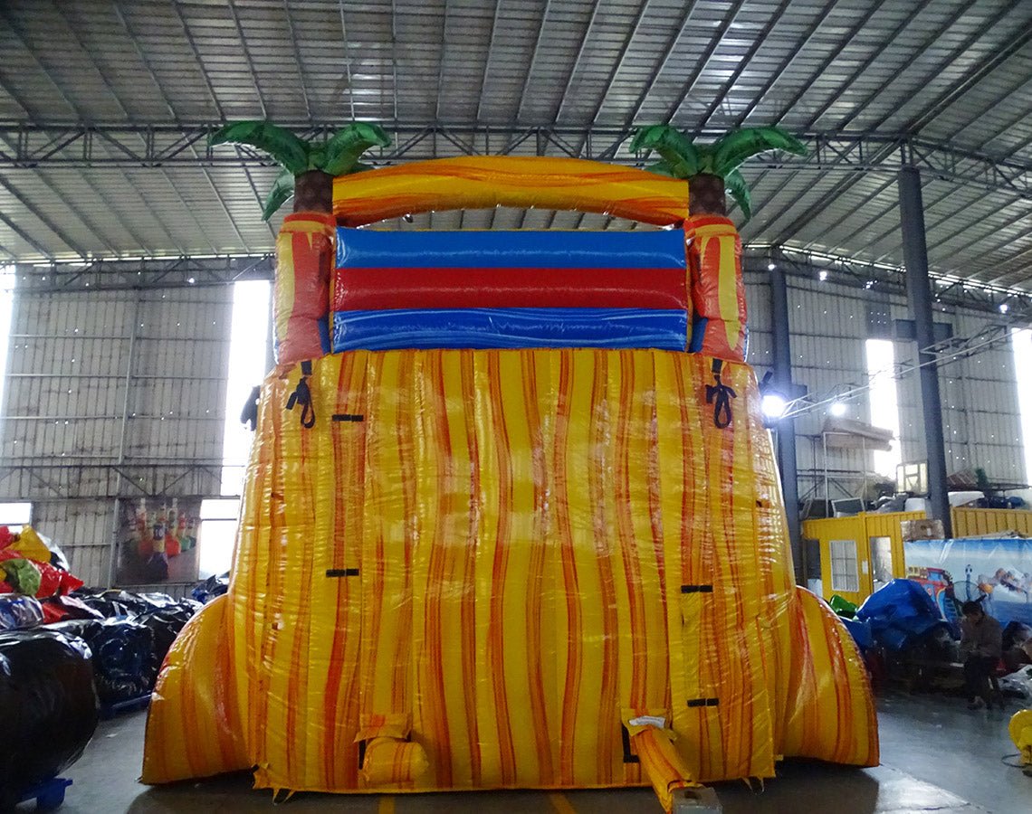 18ft Fiesta Fire Dual Lane Center Climb Inflatable Water Slide
