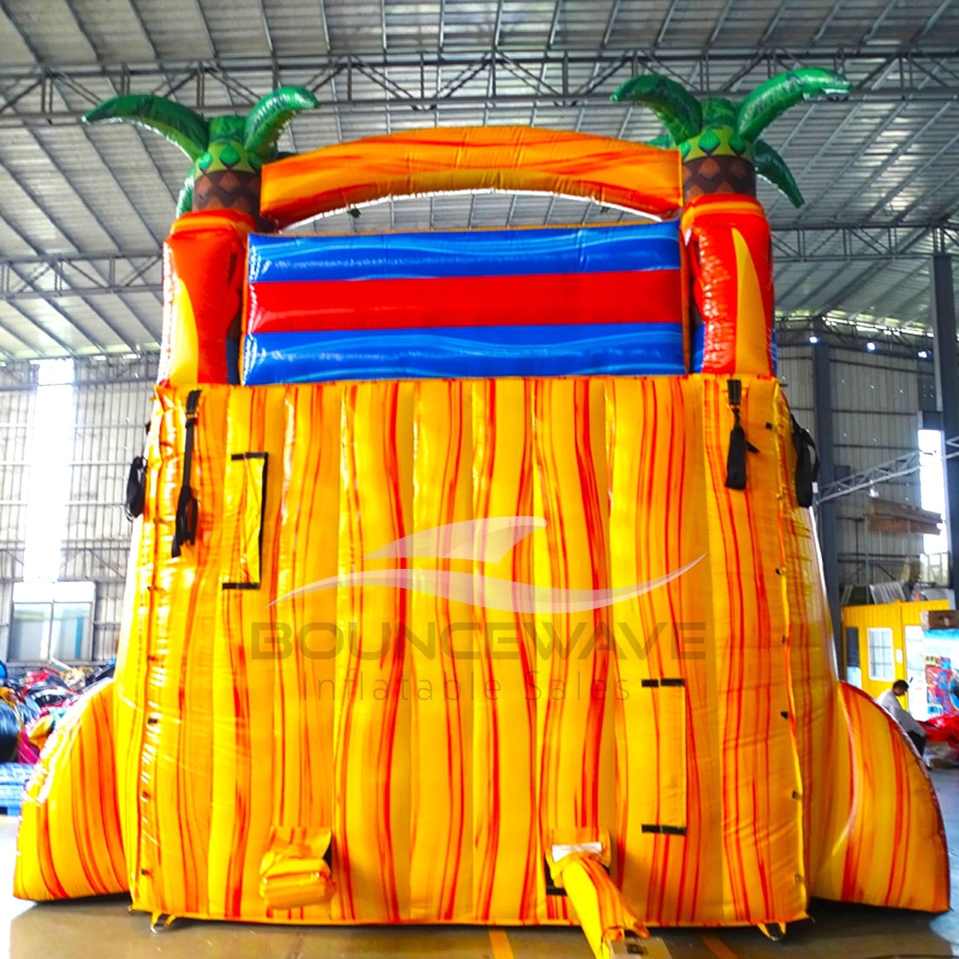 18ft Fiesta Fire Hybrid Dual Lane Inflatable Water Slide – BounceWave ...