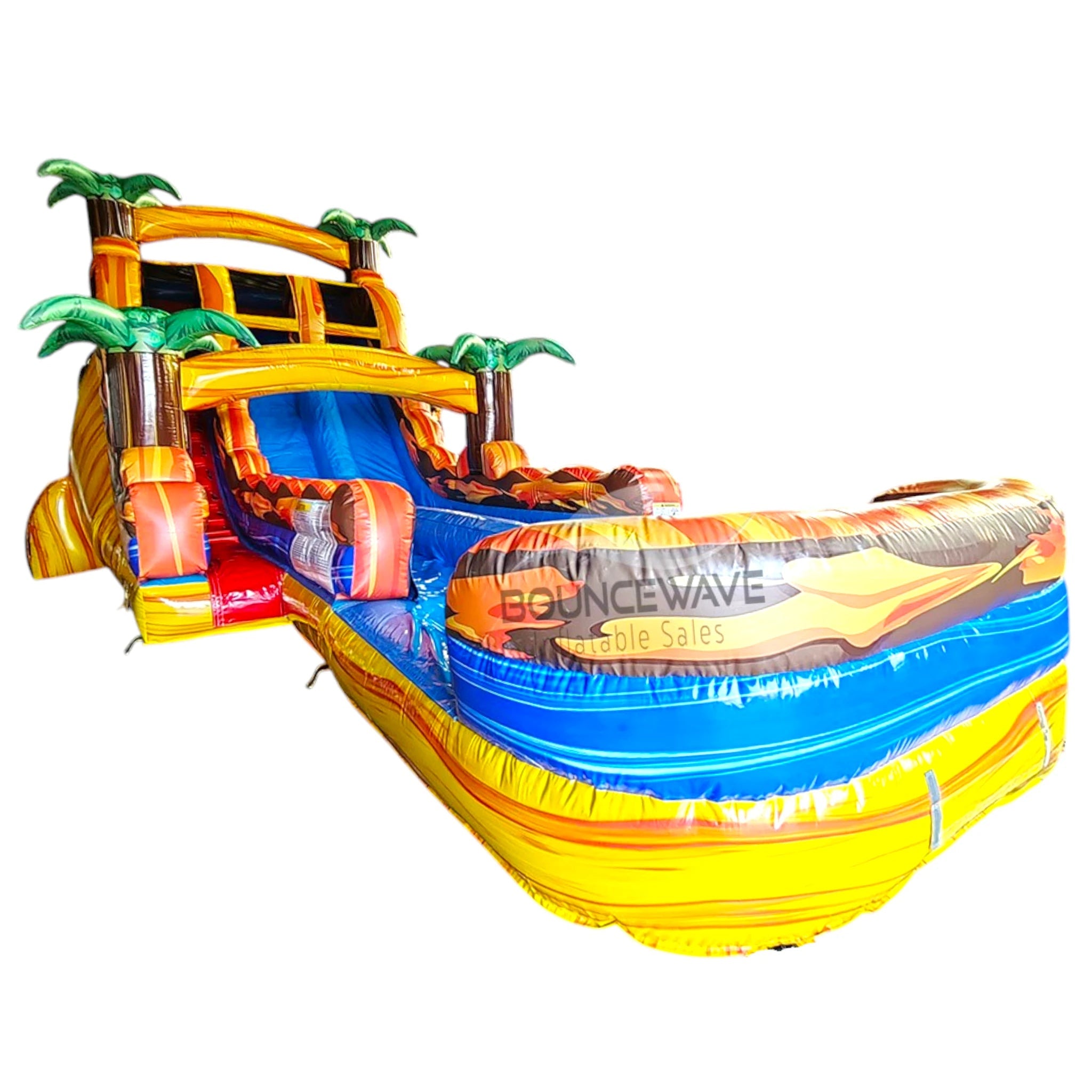 18ft Fiesta Fire Hybrid Dual Lane Inflatable Water Slide
