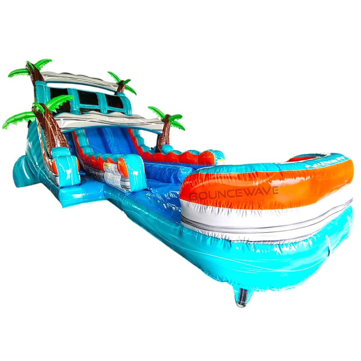 18ft Fiji Falls Hybrid Dual Lane Inflatable Water Slide