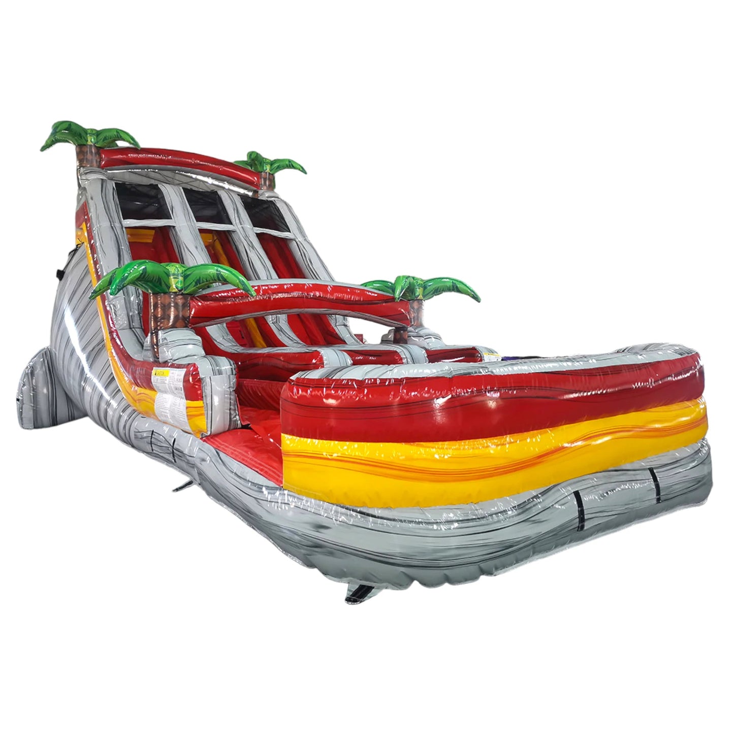 18ft Fire Island Dual Lane Center Climb Inflatable Water Slide