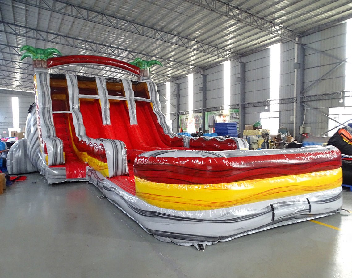 18ft Fire Island Hybrid Triple Lane Inflatable Water Slide