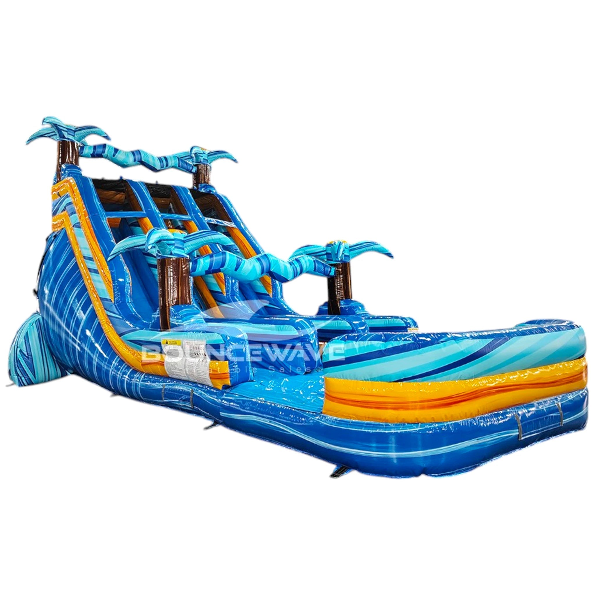 18ft Flashpoint Falls Dual Lane Center Climb Inflatable Water Slide