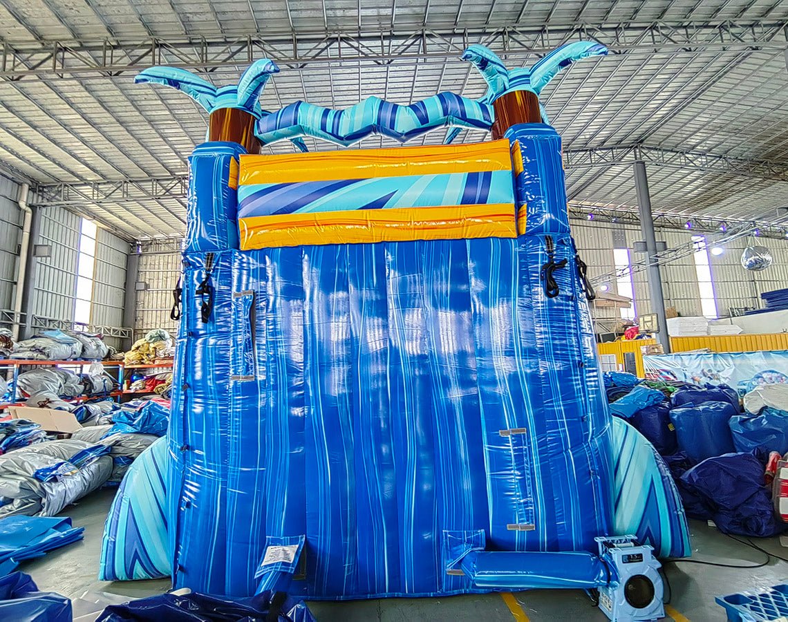 18ft Flashpoint Falls Hybrid Dual Lane Inflatable Water Slide
