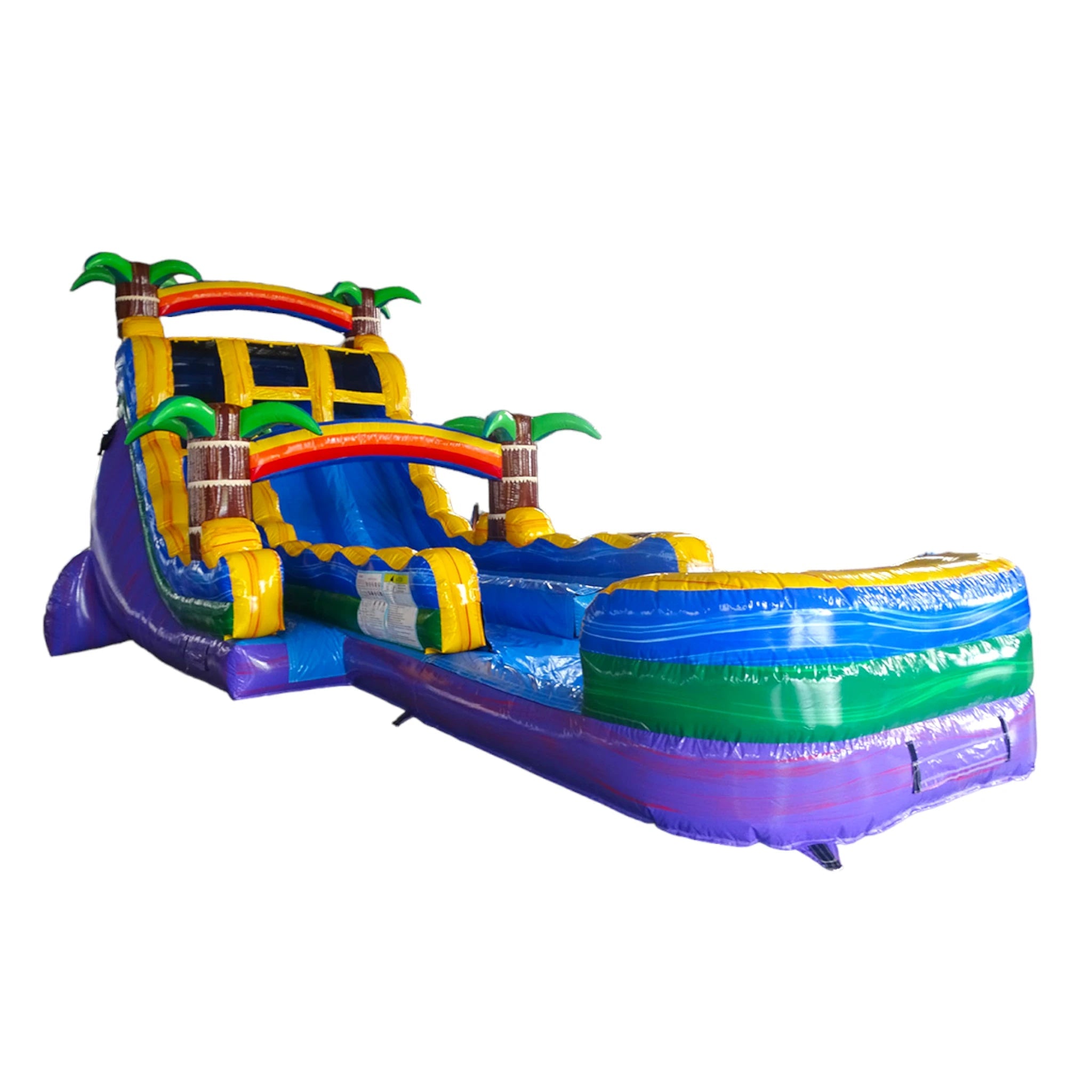 18ft Goombay Splash Hybrid Dual Lane Inflatable Water Slide