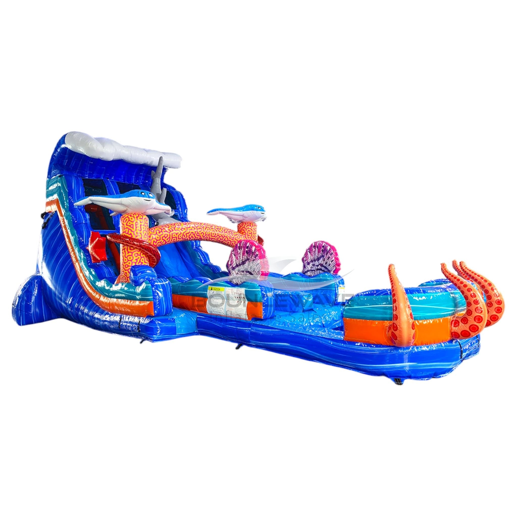 18ft Hammerhead Reef Hybrid Dual Lane Inflatable Water Slide