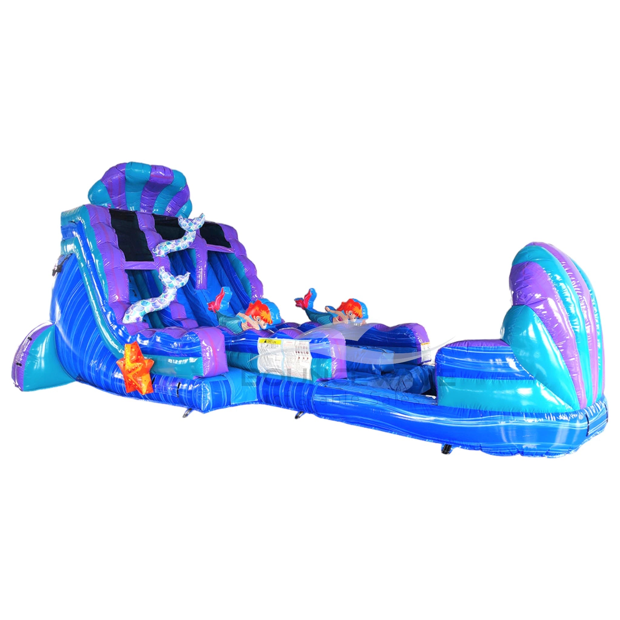 18ft Mermaid's Cove Hybrid Dual Lane Inflatable Water Slide