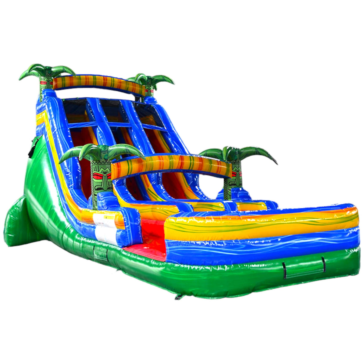 18ft Reggae Rush Dual Lane Water Slide – Center Climb