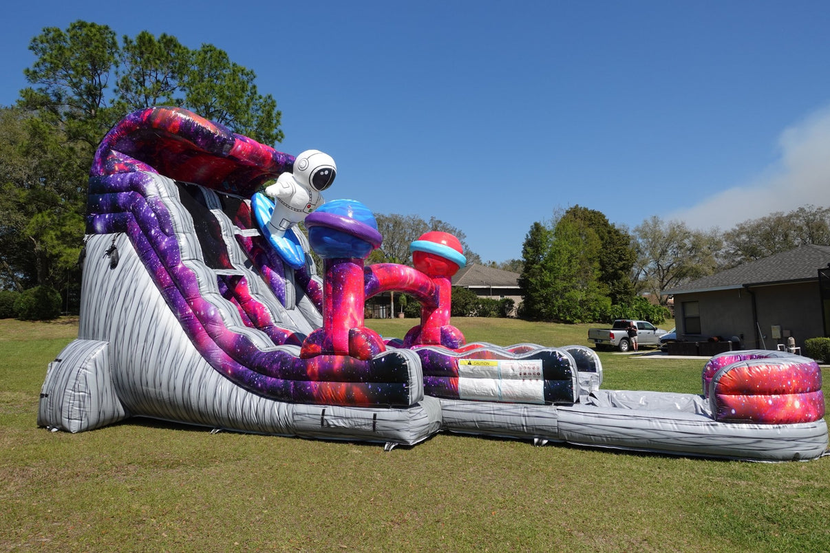 18ft Space Surfer Hybrid Dual Lane Inflatable Water Slide