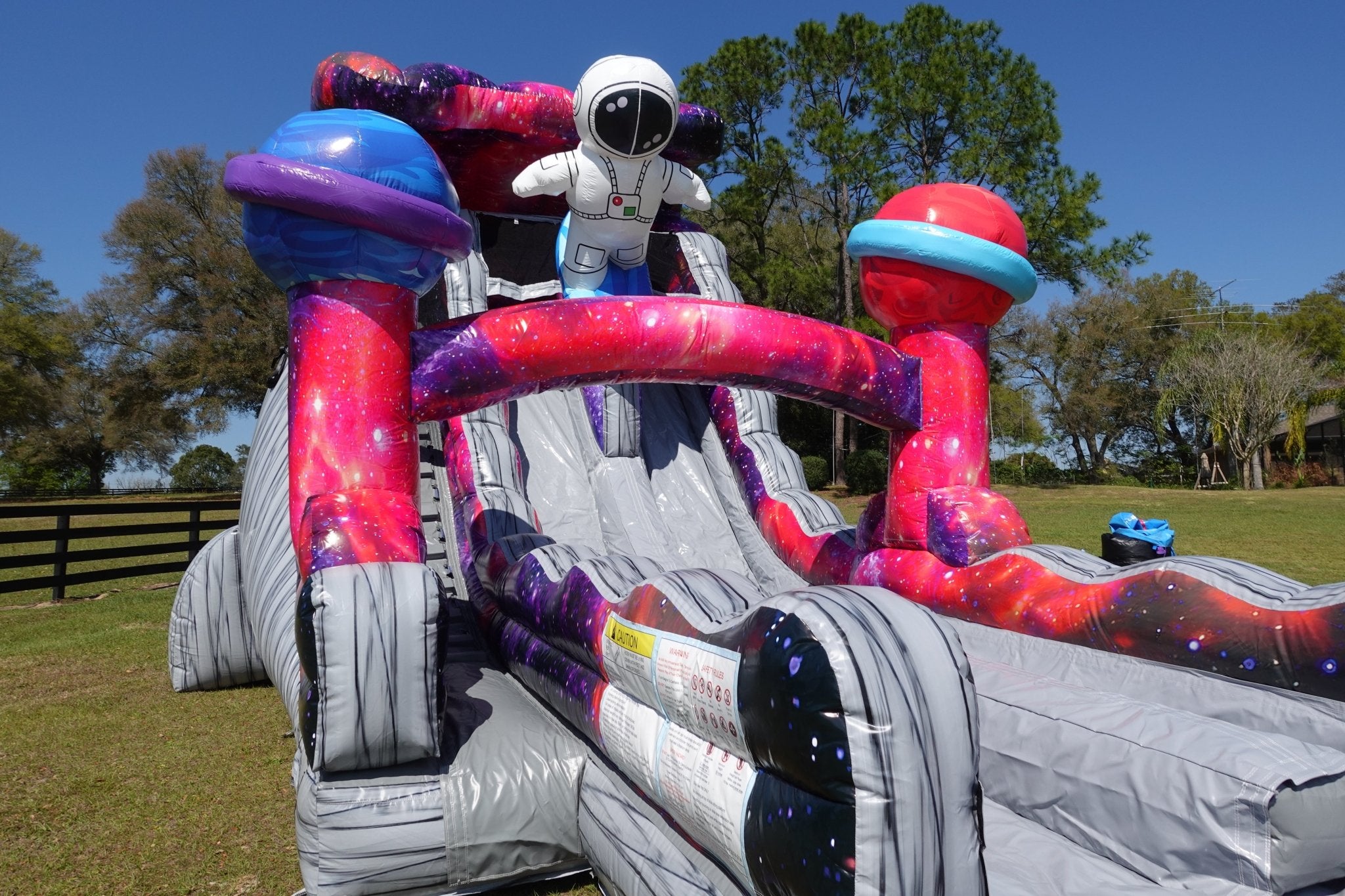 18ft Space Surfer Hybrid Dual Lane Inflatable Water Slide