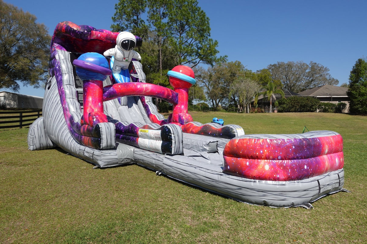 18ft Space Surfer Hybrid Dual Lane Inflatable Water Slide