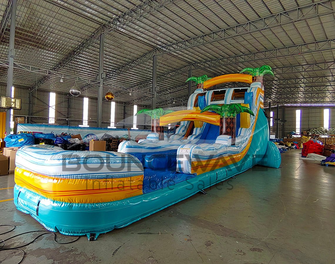 18ft Surfs Up Hybrid Dual Lane Inflatable Water Slide – BounceWave ...