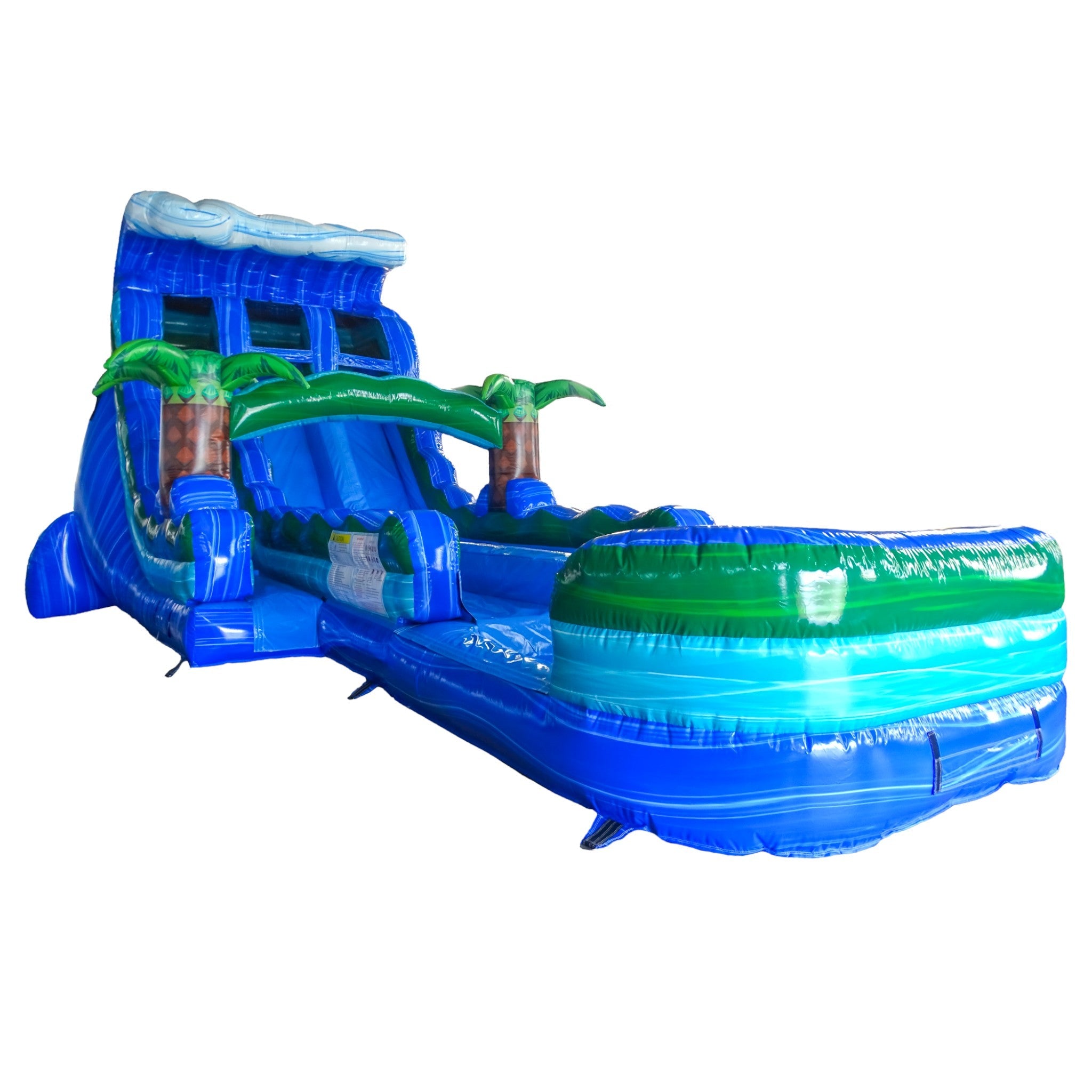 18ft Trop Wave Hybrid Dual Lane Inflatable Water Slide – BounceWave ...