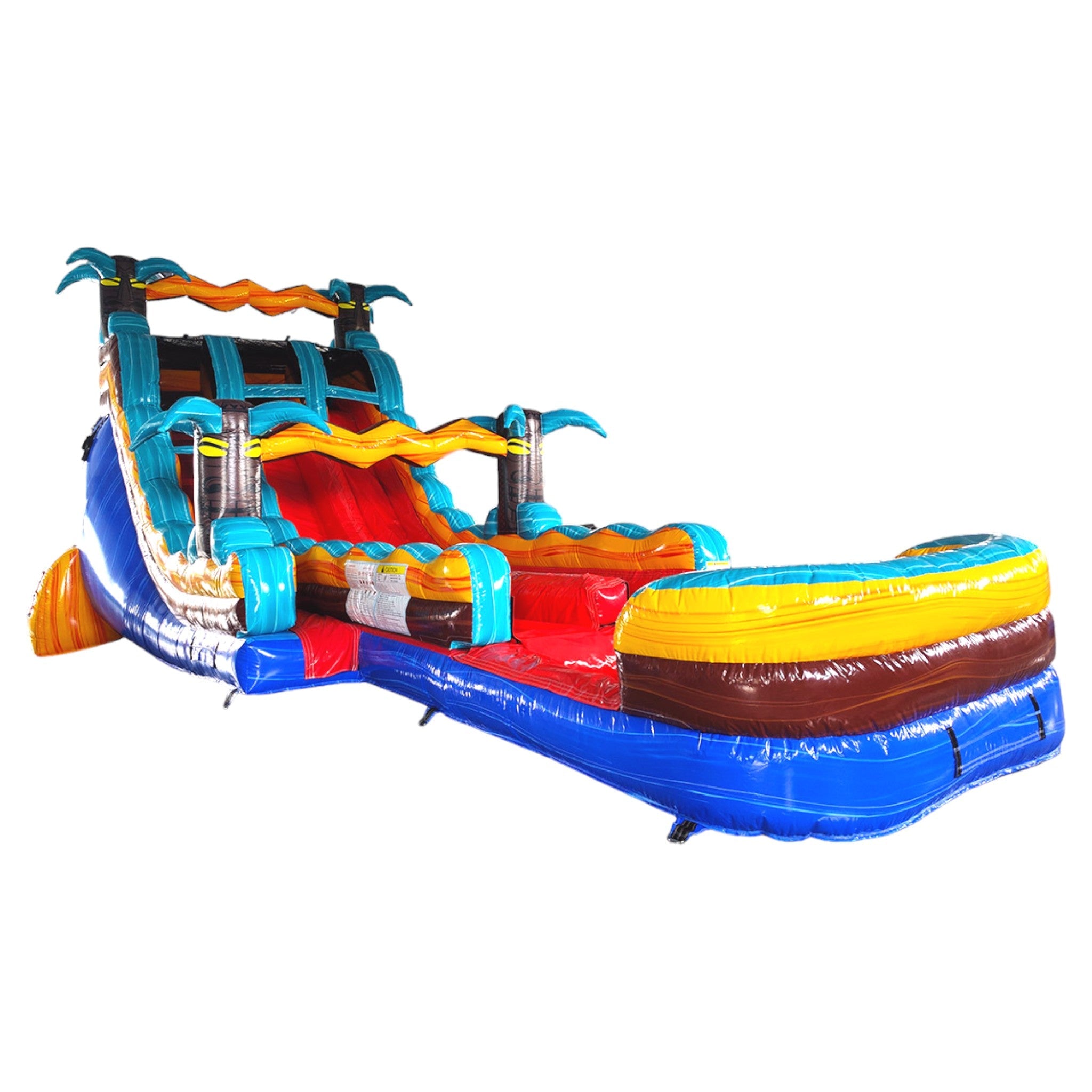 18ft Tropic Shock Hybrid Dual Lane Inflatable Water Slide – BounceWave ...