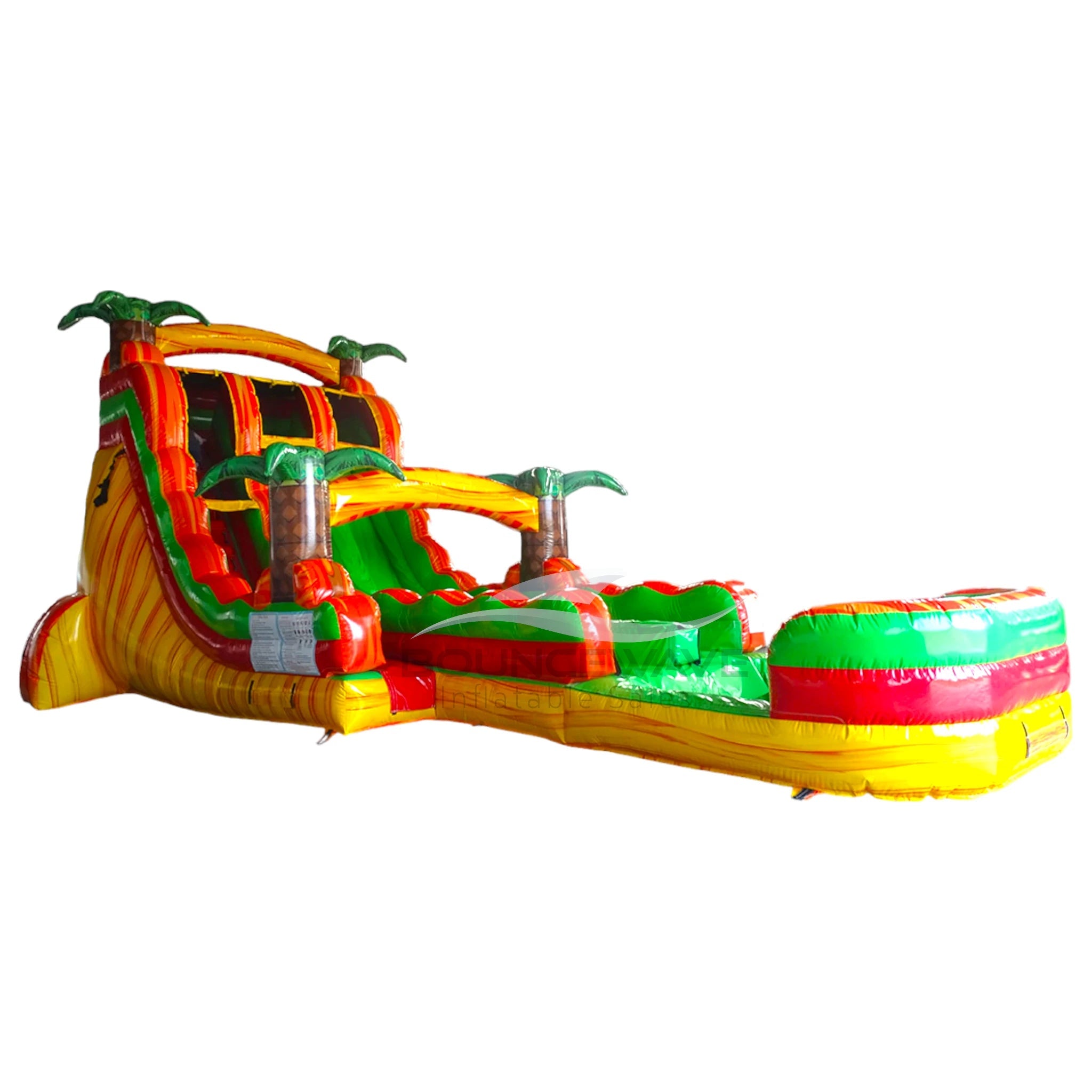 18ft Tropical Inferno Hybrid Dual Lane Inflatable Water Slide