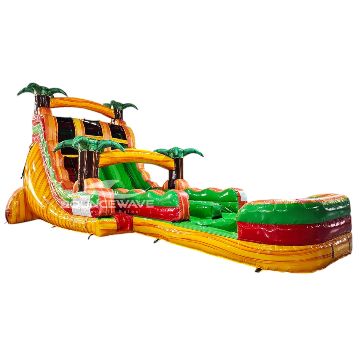 18ft Tropical Inferno Hybrid Dual Lane Inflatable Water Slide ...