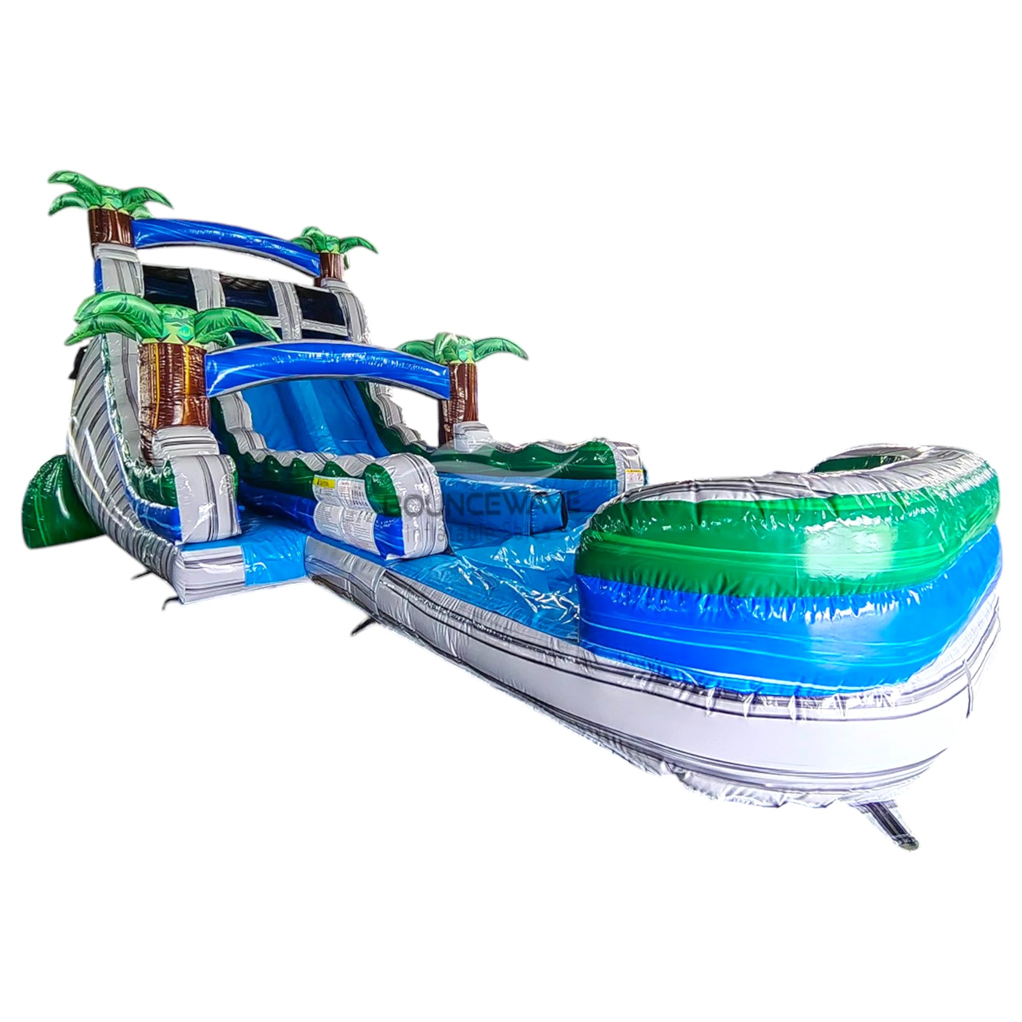 18ft Aloha Splash Hybrid Dual Lane Inflatable Water Slide