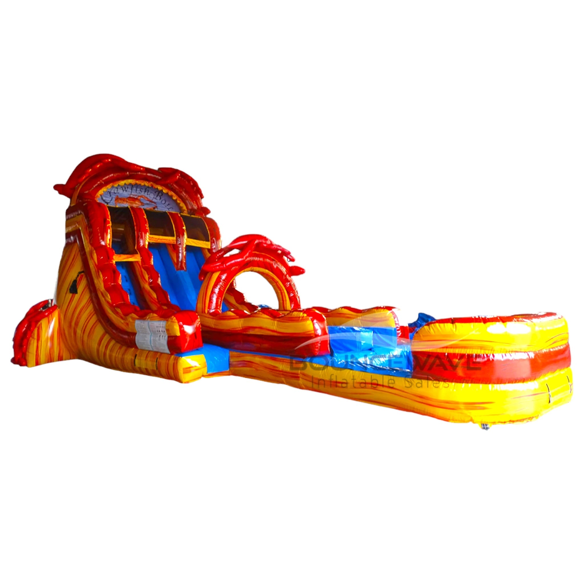 20ft Crawfish Hybrid Dual Lane Inflatable Water Slide