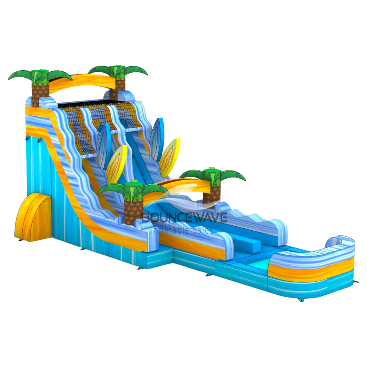 20ft Surfs Up Hybrid Dual Lane Inflatable Water Slide