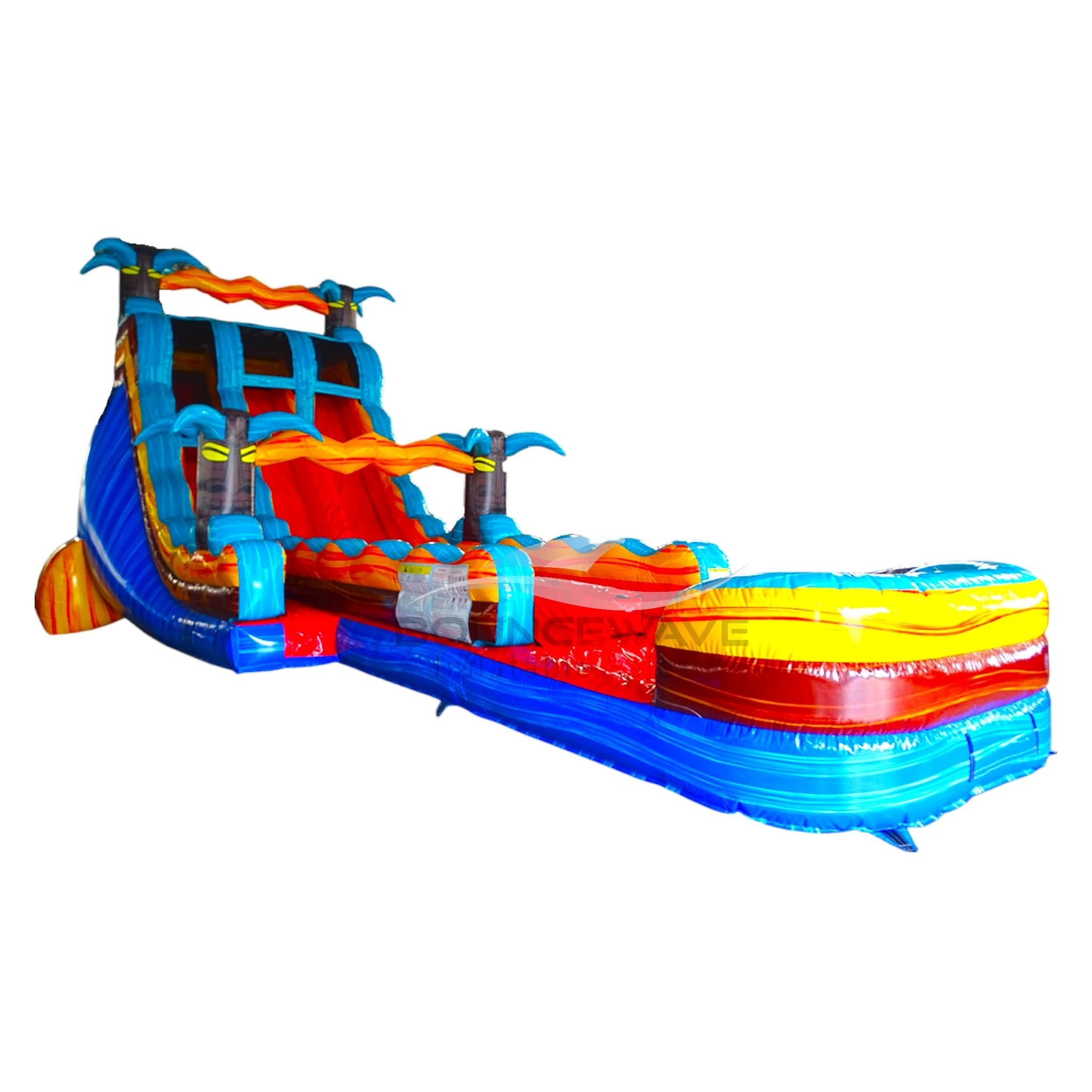 20ft Tropic Shock Hybrid Dual Lane Inflatable Water Slide