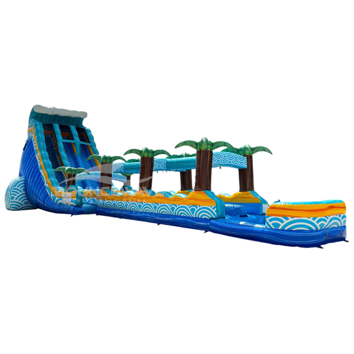 24ft Akua Falls Dual Lane 2pc Commercial Water Slide with Inflatable S