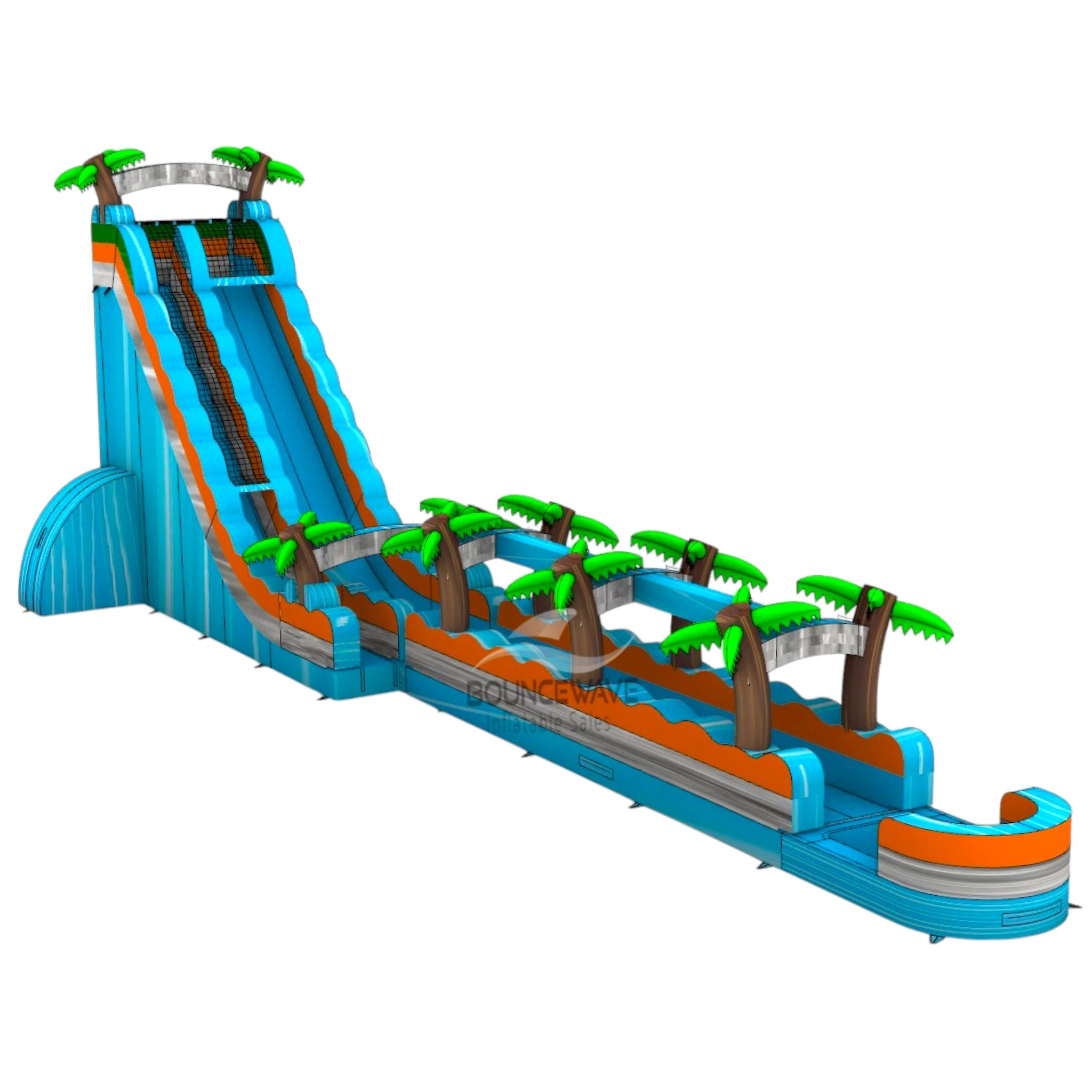 24ft Fiji Falls Single Lane Inflatable Water Slide With Slip & Slide