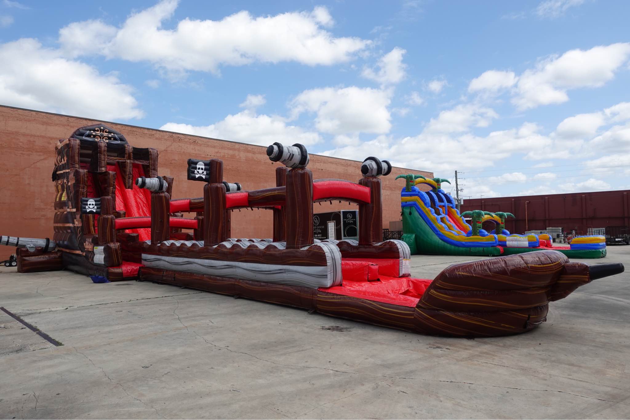 24ft Pirate Ship DL 2pc Commercial Water Slide with Inflatable Slip