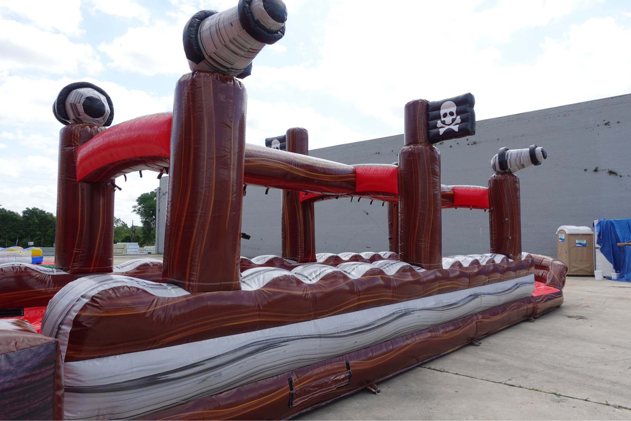 24ft Pirate Ship DL 2pc Commercial Water Slide with Inflatable Slip