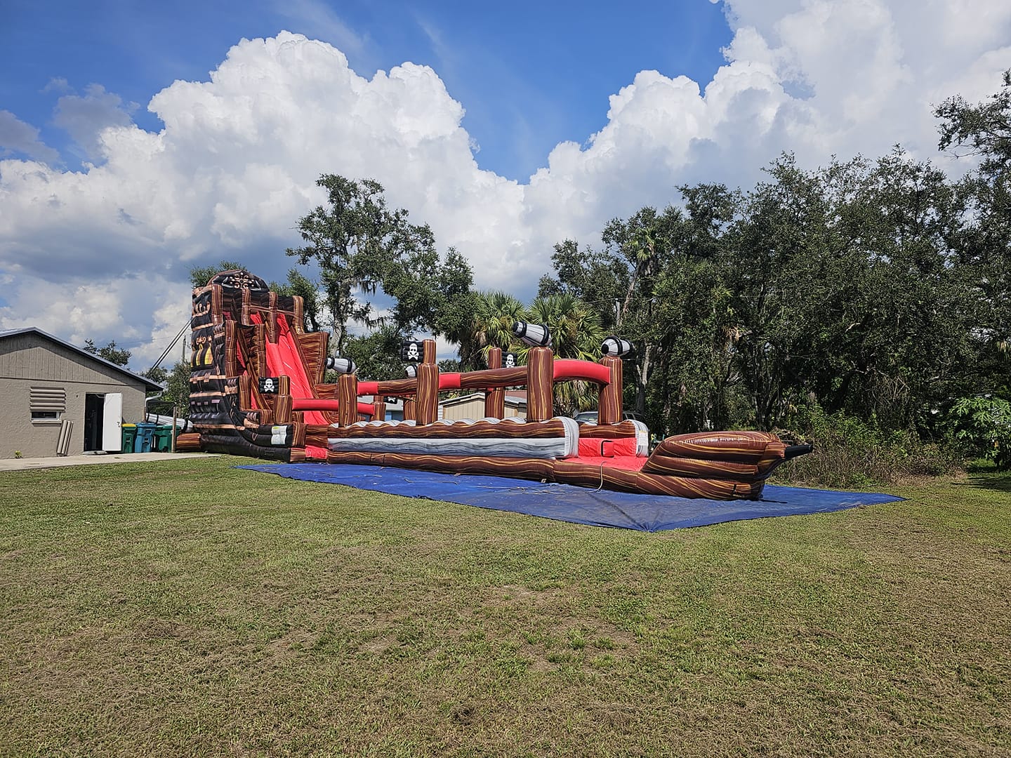 24ft Pirate Ship DL 2pc Commercial Water Slide with Inflatable Slip