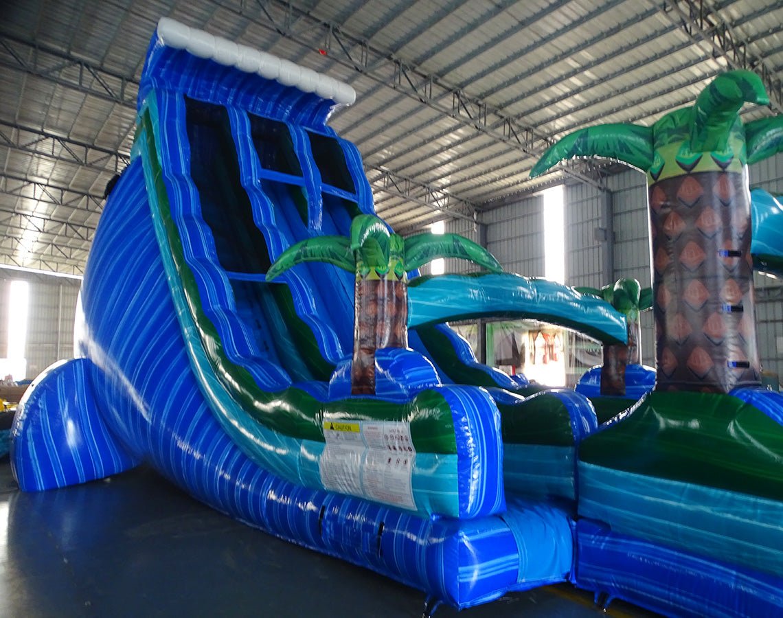 24ft Trop Wave DL 2pc Water Slide with Inflatable Slip & Slide