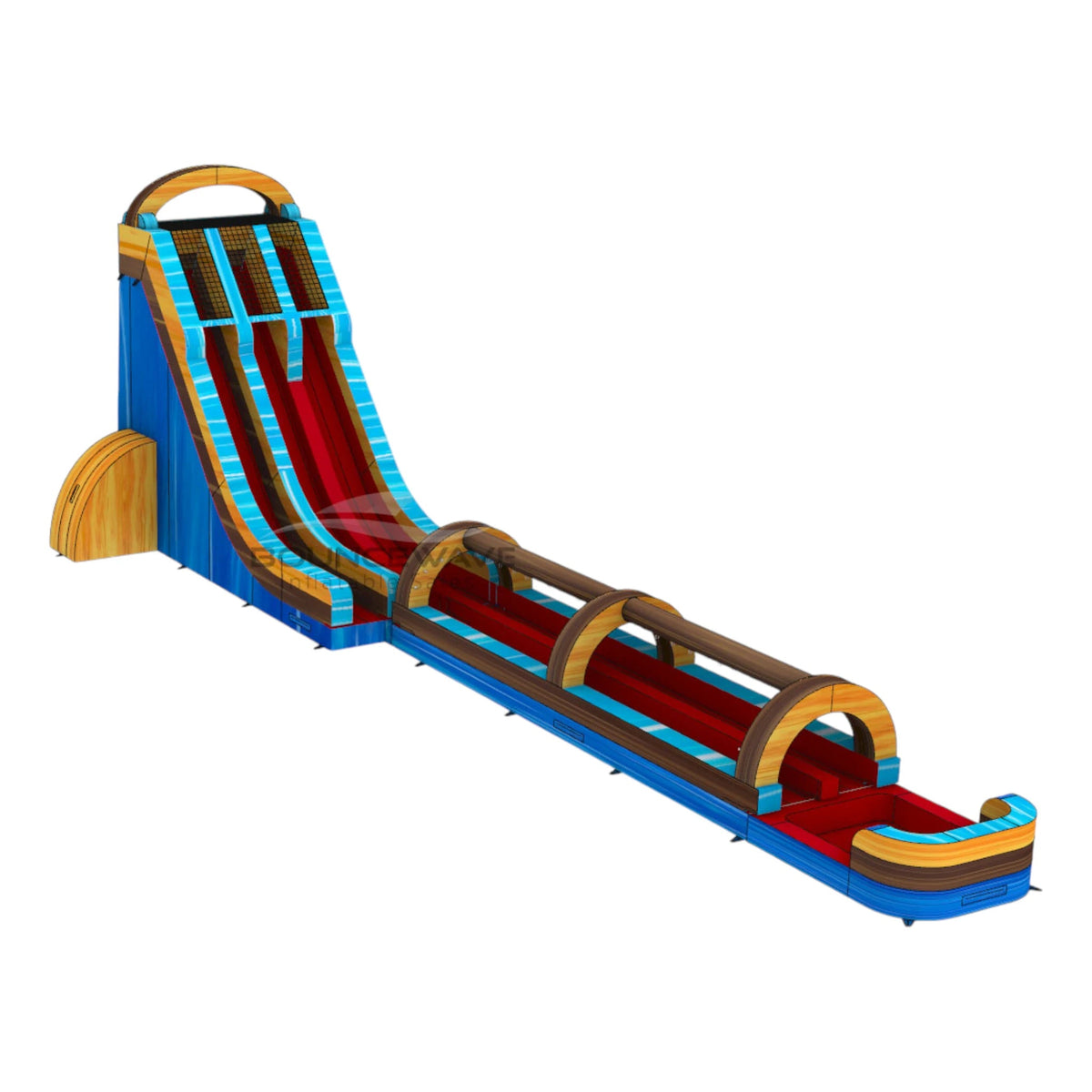 27ft Tropic Shock Dual Lane 2-Piece Water Slide With Slip & Slide
