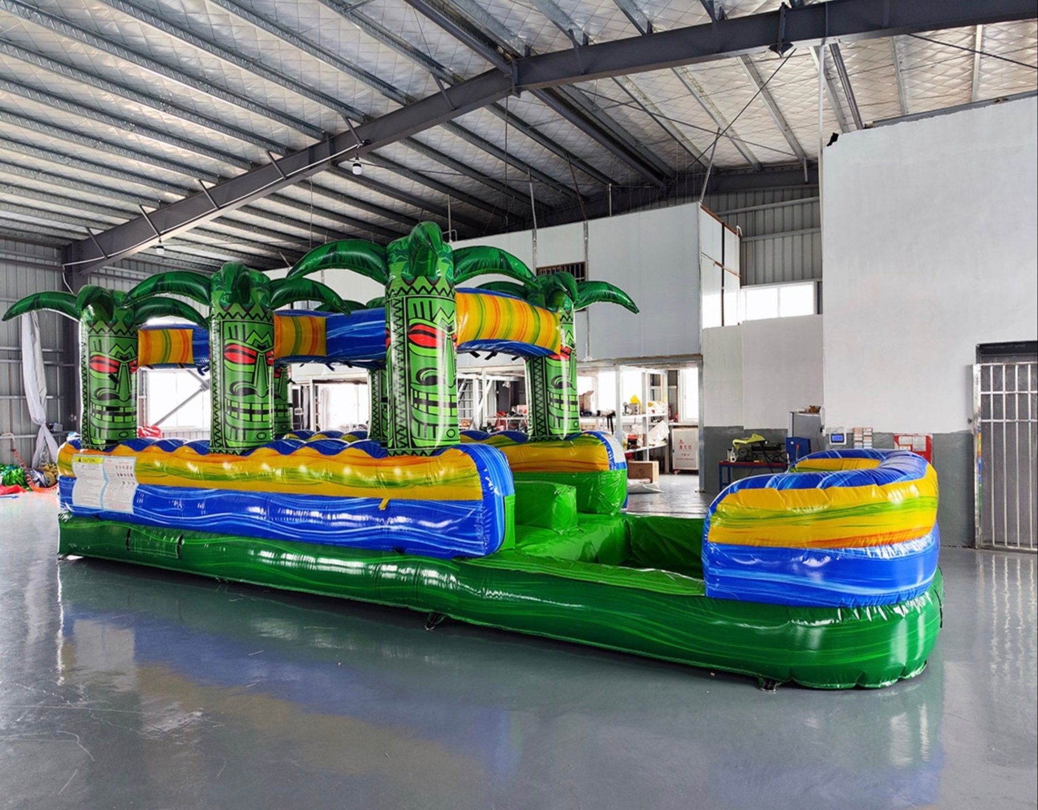35ft Reggae Rush Dual Lane Inflatable Slip N' Slide