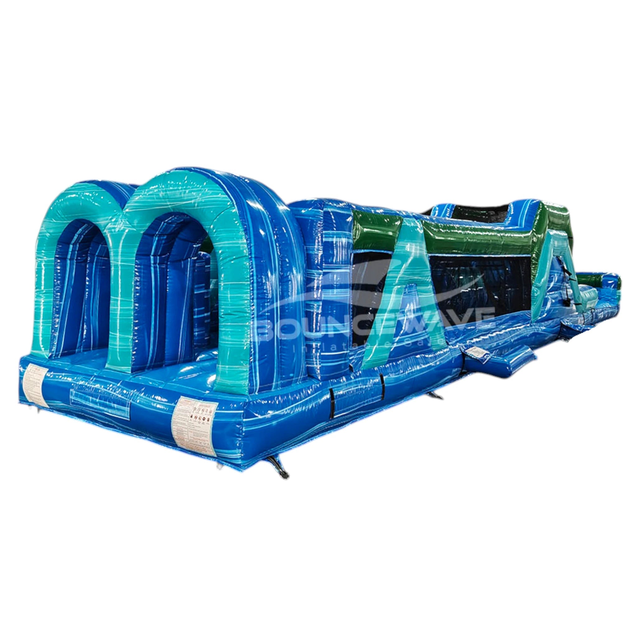 46ft Island Drop Flash Hybrid Inflatable Obstacle Course