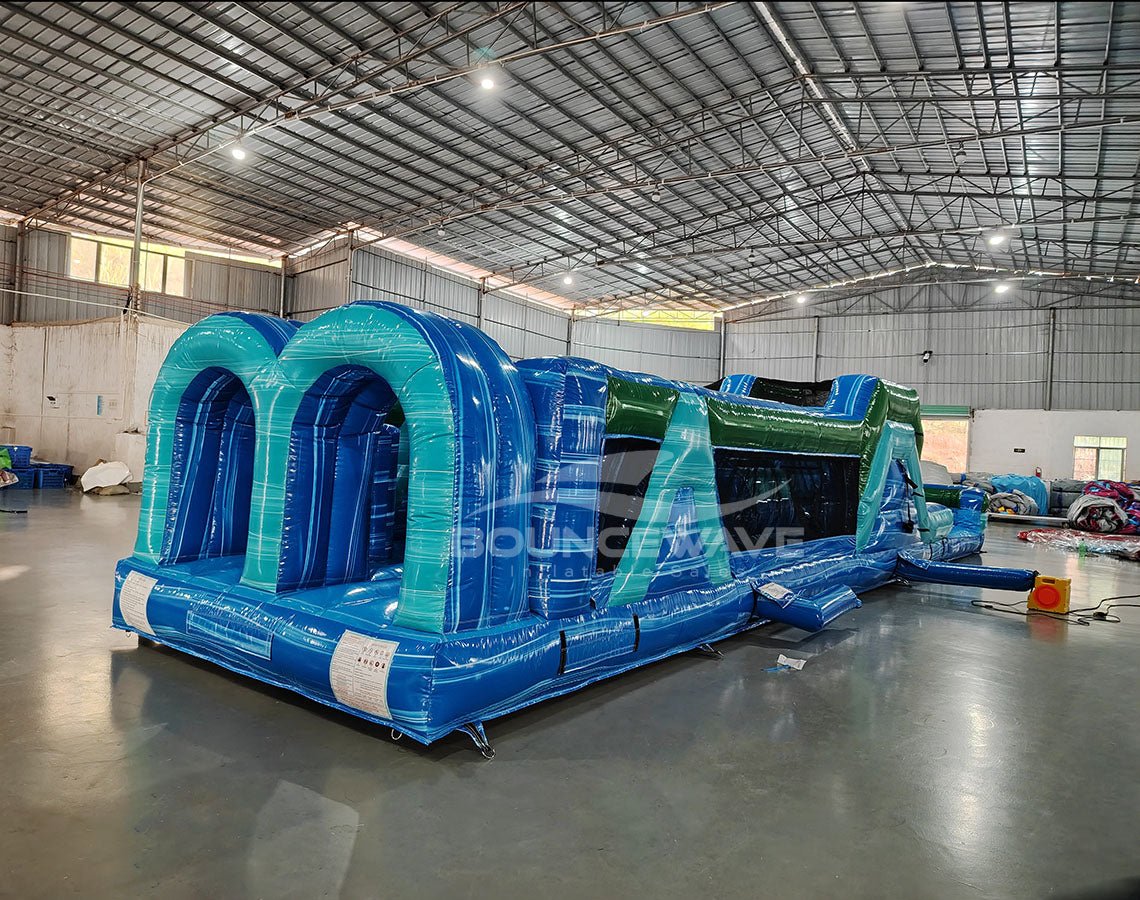 46ft Island Drop Flash Hybrid Inflatable Obstacle Course